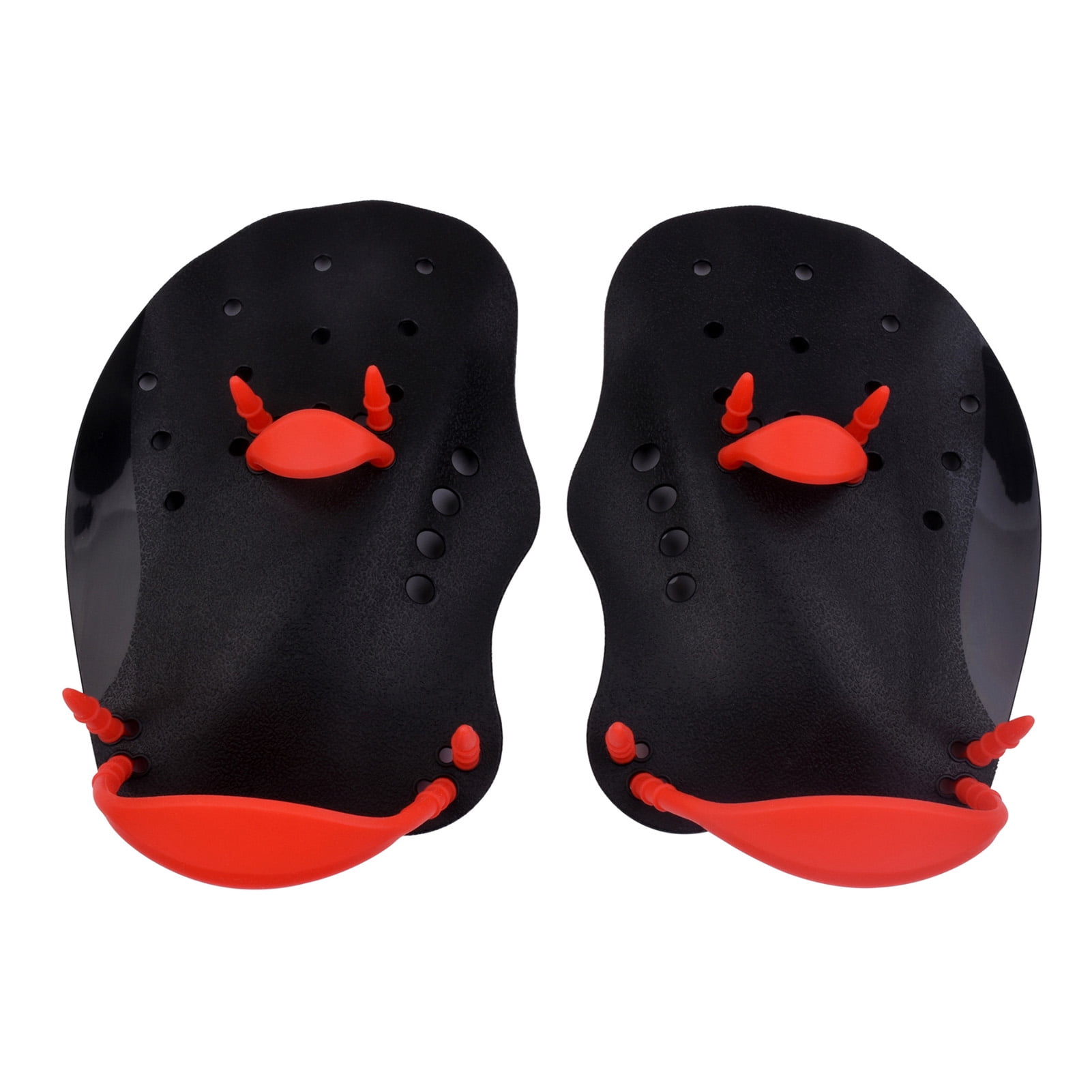 Pebbuoy 1 Pair Beginner Hand Paddles Swimming Fins with Strap Ergonomic ...