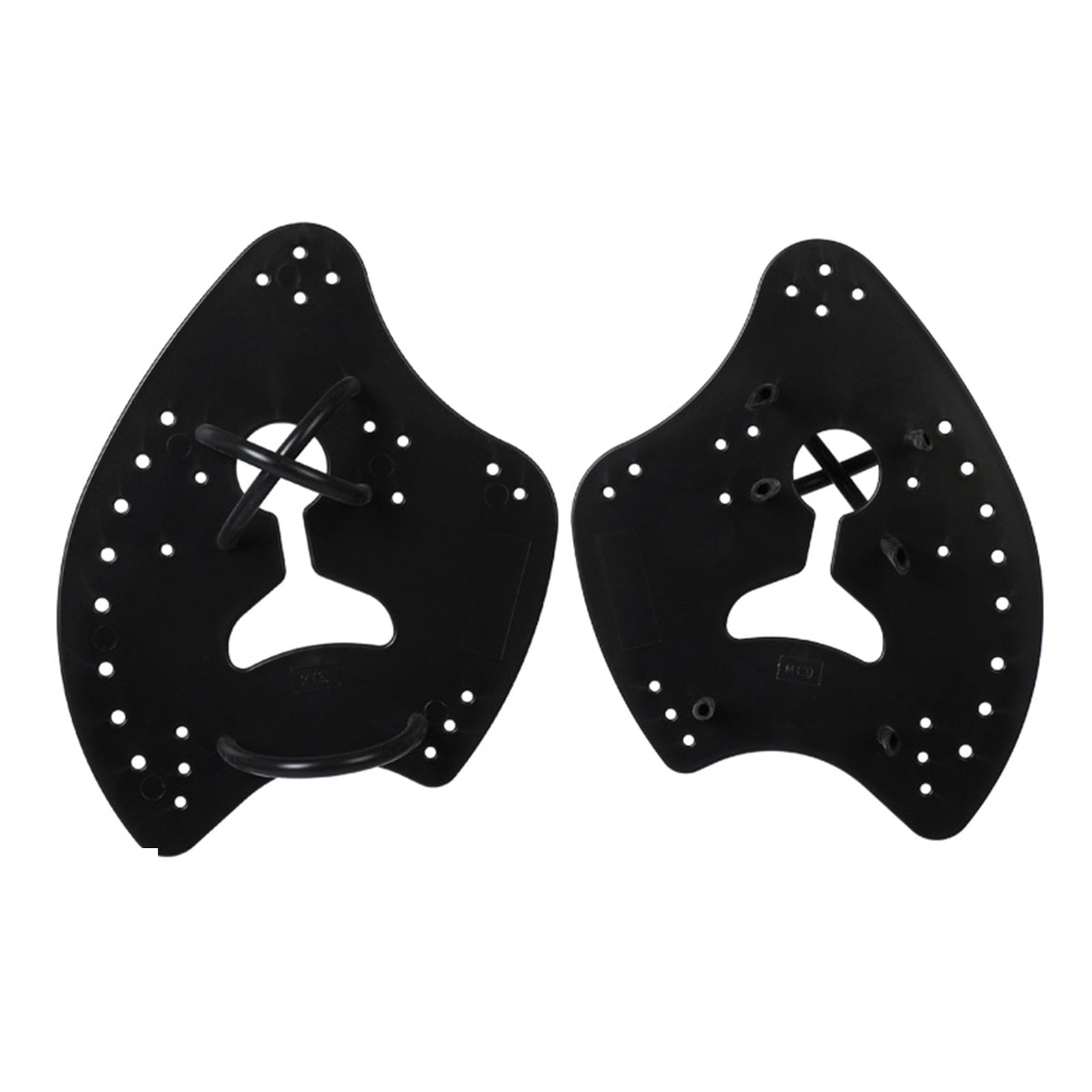 Pebbuoy 1 Pair Swimming Hand Paddle with Silicone Strap Holes ...