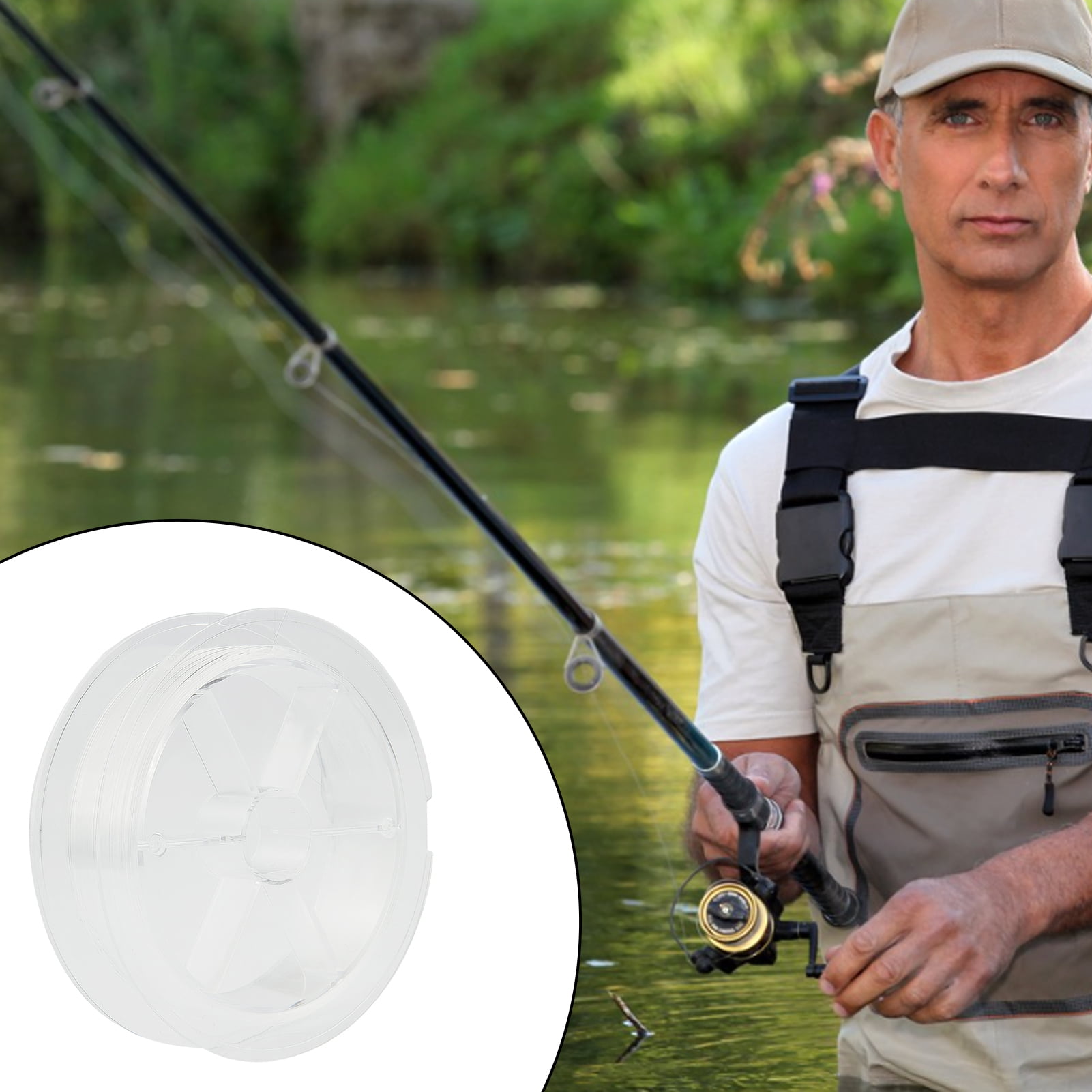 Pebbuoy 100M Nylon Fishing Line Abrasion Resistant Saltwater Freshwater ...