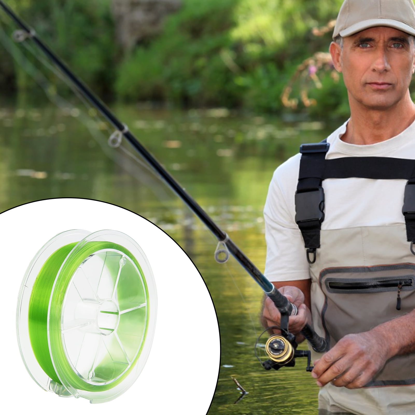 Pebbuoy 100M Nylon Fishing Line Abrasion Resistant Saltwater Freshwater ...