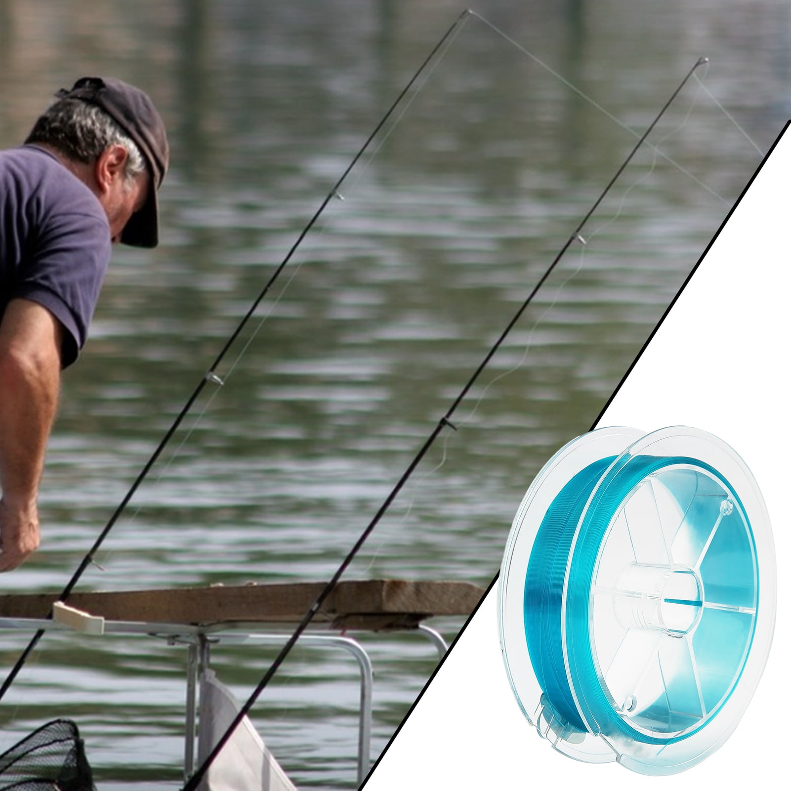 Pebbuoy 100M Nylon Fishing Line Abrasion Resistant Saltwater Freshwater ...