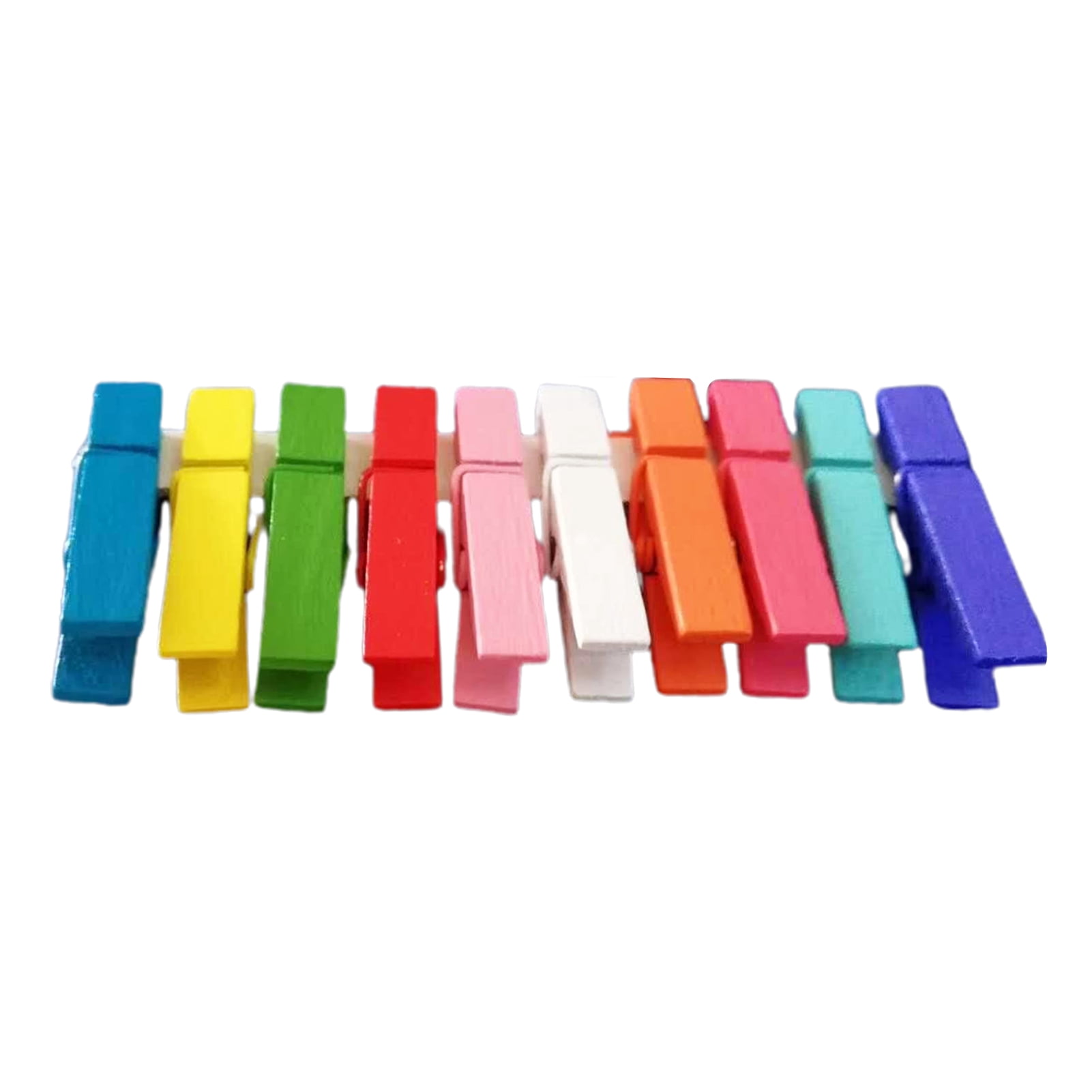 Pebbuoy 10Pcs 3.5CM Wooden Clothespin Home Classroom Photo Picture ...