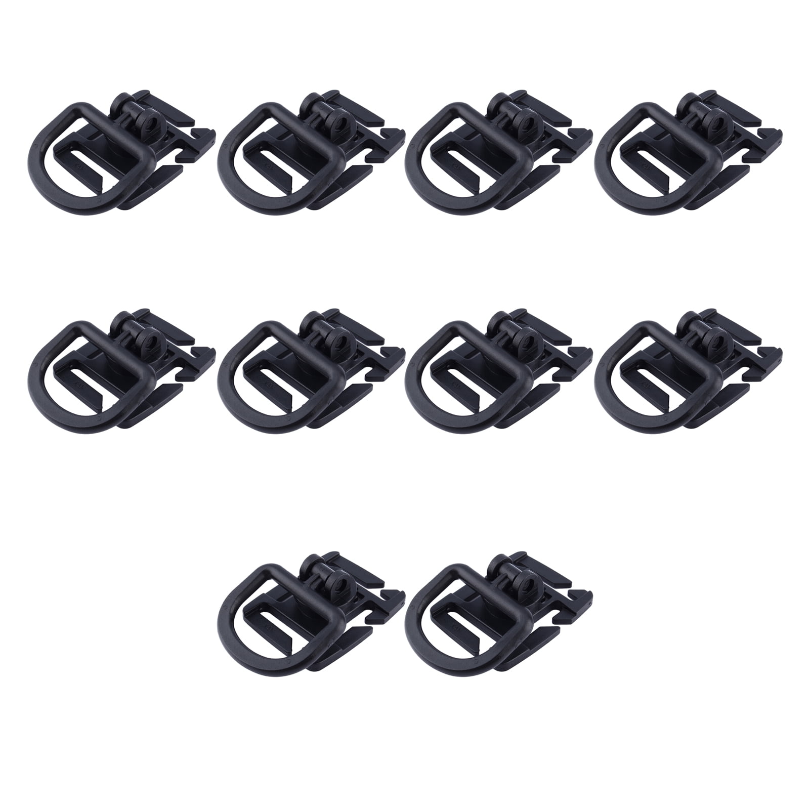 Pebbuoy 10Pcs D-Ring Buckle 360° Rotatable Heavy Duty Plastic Outdoor ...