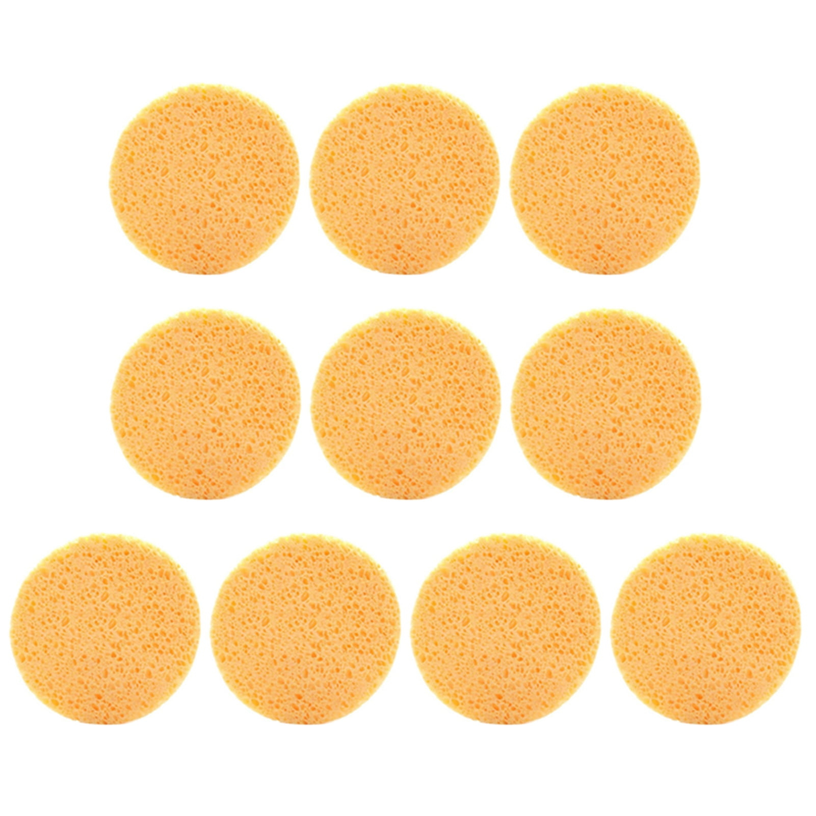 Pebbuoy 10Pcs Face Sponge Reusable Round Natural Makeup Removal ...