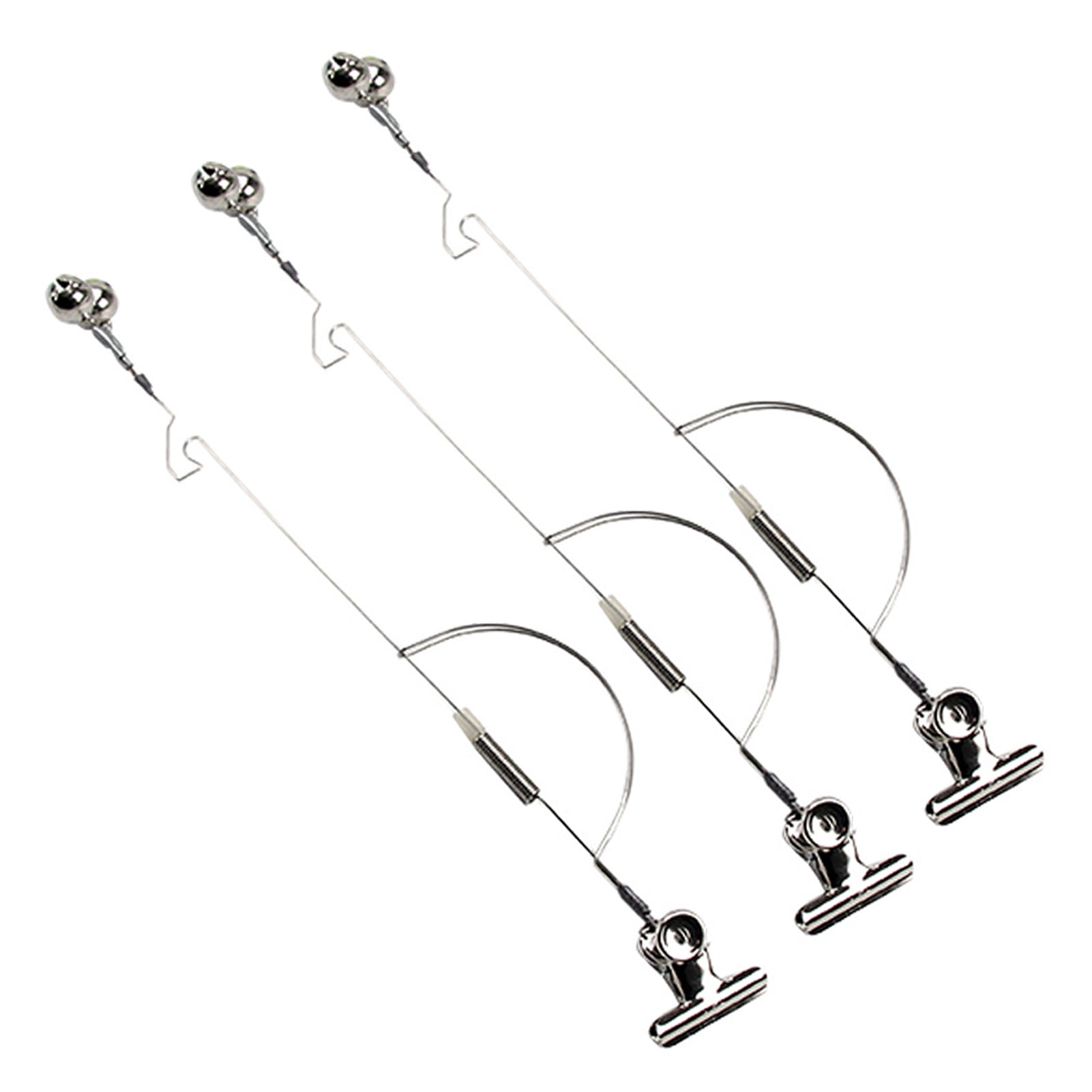 Pebbuoy 2/3/5Pcs Fishing Rod Bell Alarm Freshwater Seawater Universal ...