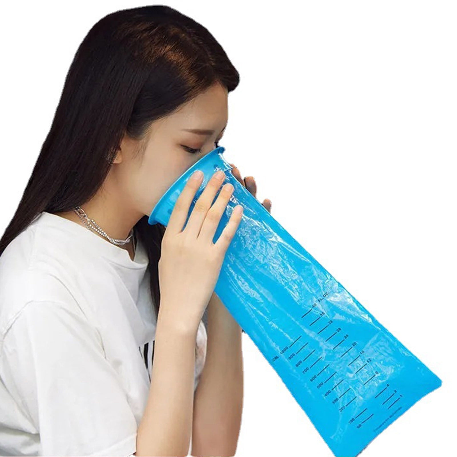 Pebbuoy 25Pcs 1000ML Disposable Vomit Bag Leakproof Thick Car Throw Up ...