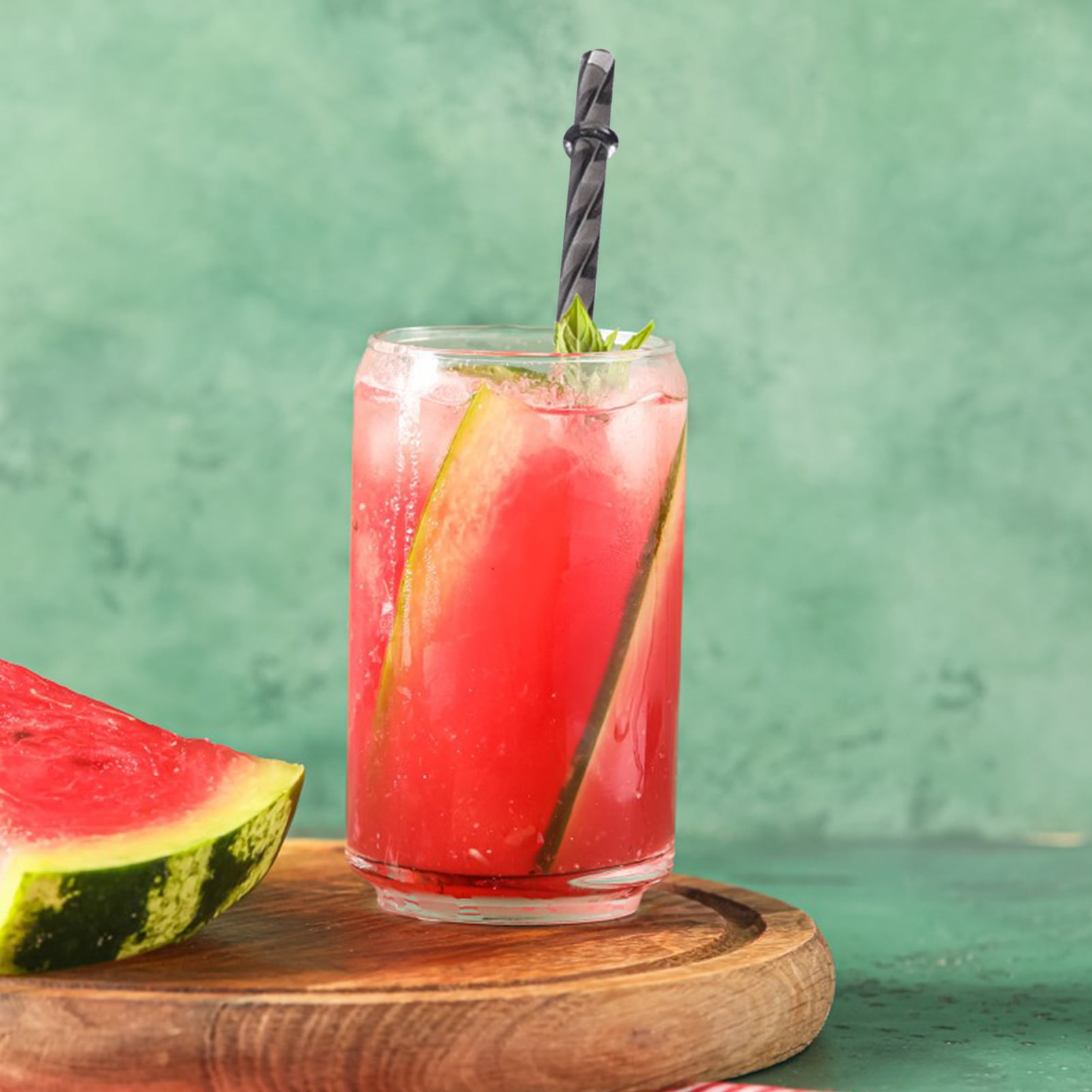 Pebbuoy 2Pcs Swirl Tumbler Straws Long Hard Translucent Plastic ...