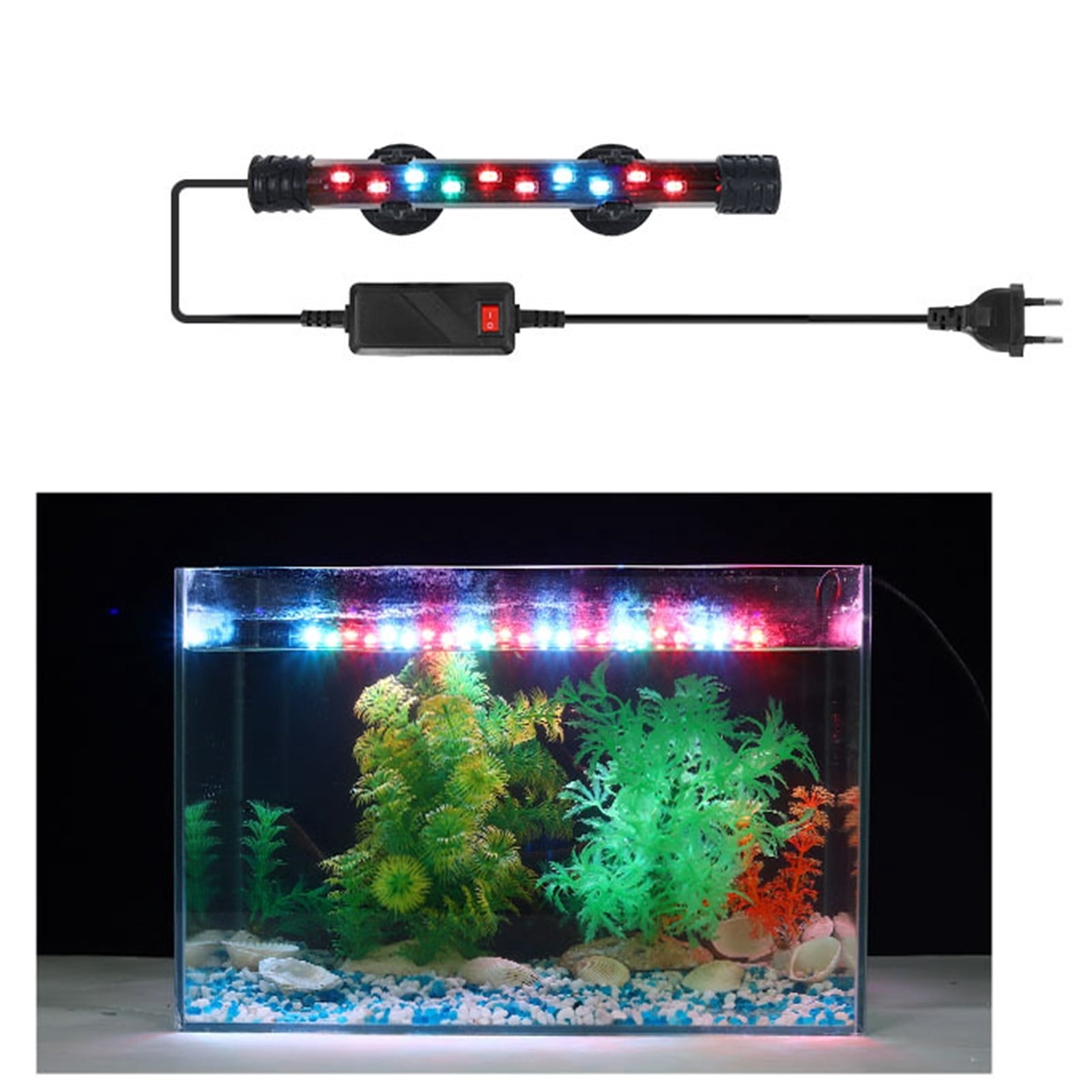 Pebbuoy 3 Modes LED Aquarium Light,Underwater Fish Tank Lamp Lighting ...