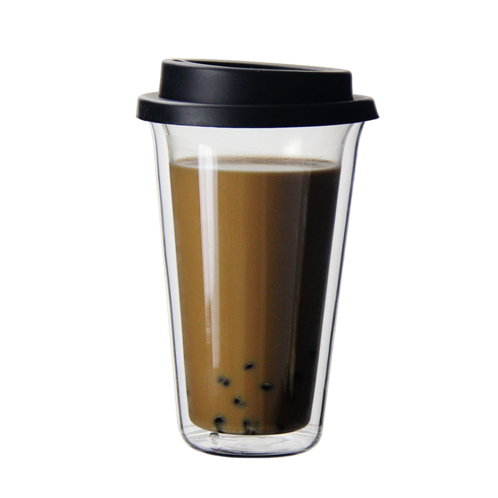 Pebbuoy 350ML Coffee Cup with Lid Double-Walled Heat Insulation ...