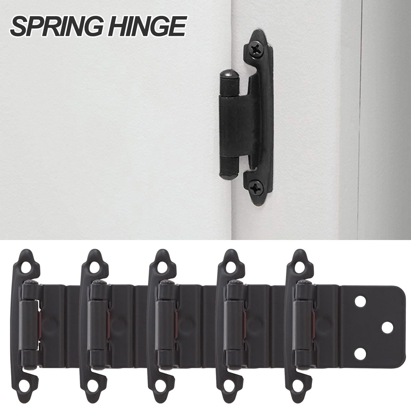 Pebbuoy 4/8Pcs Cabinet Hinges Cold Rolled Steel Kitchen Semi-Concealed ...