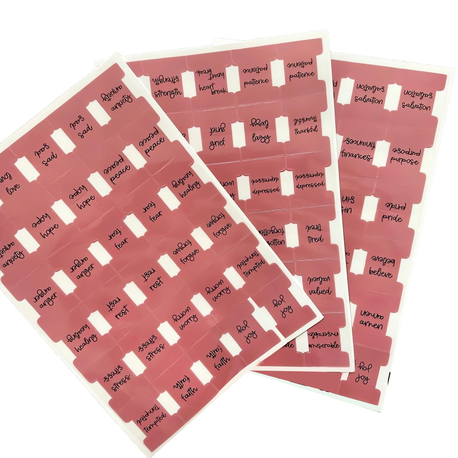 Pebbuoy 4 Sheets/Set Prayer Bible Tab Self-adhesive Bible Sticky Index ...
