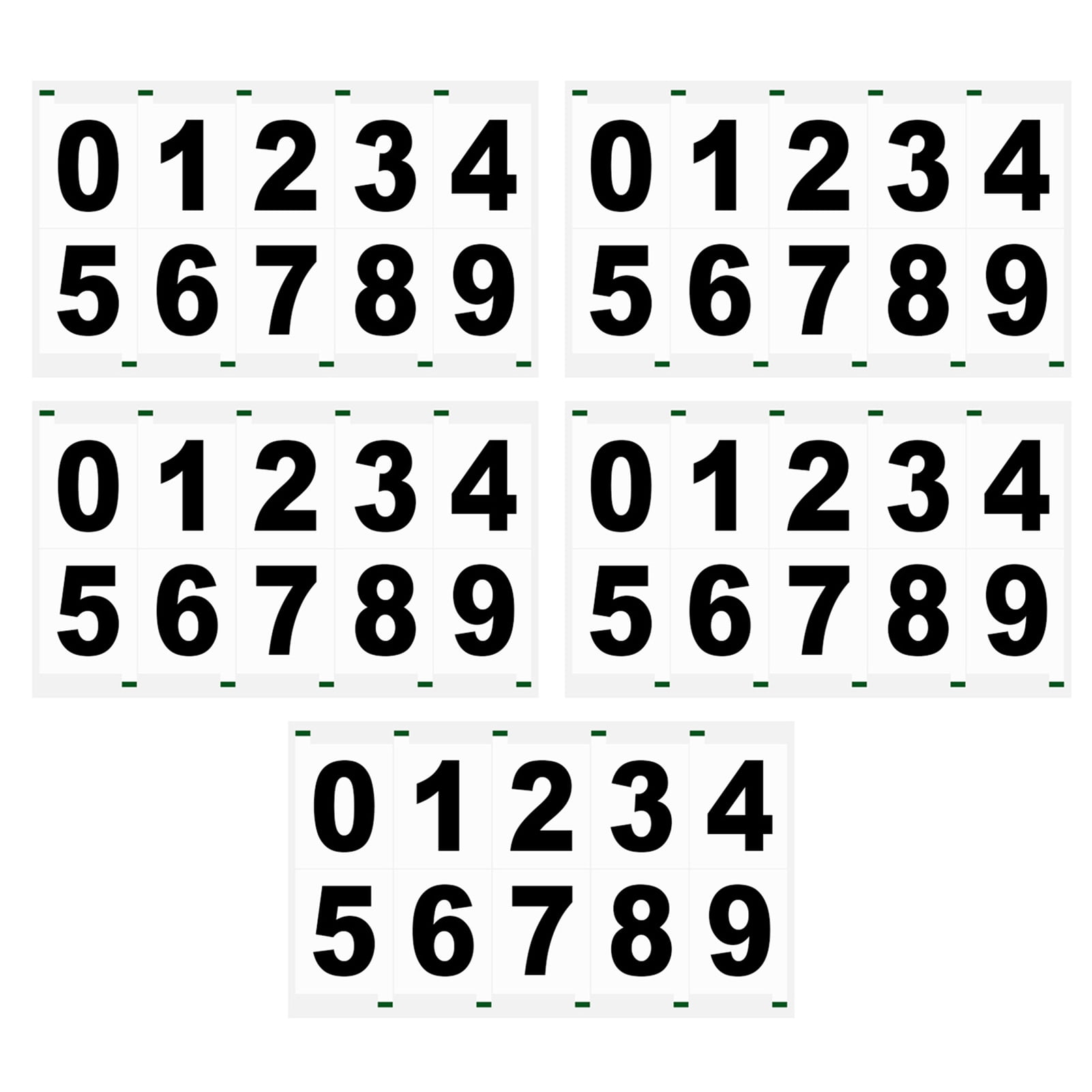 Pebbuoy 5 Sheets 2/3/4-Inch Reflective Mailbox Number Sticker 0 to 9 ...