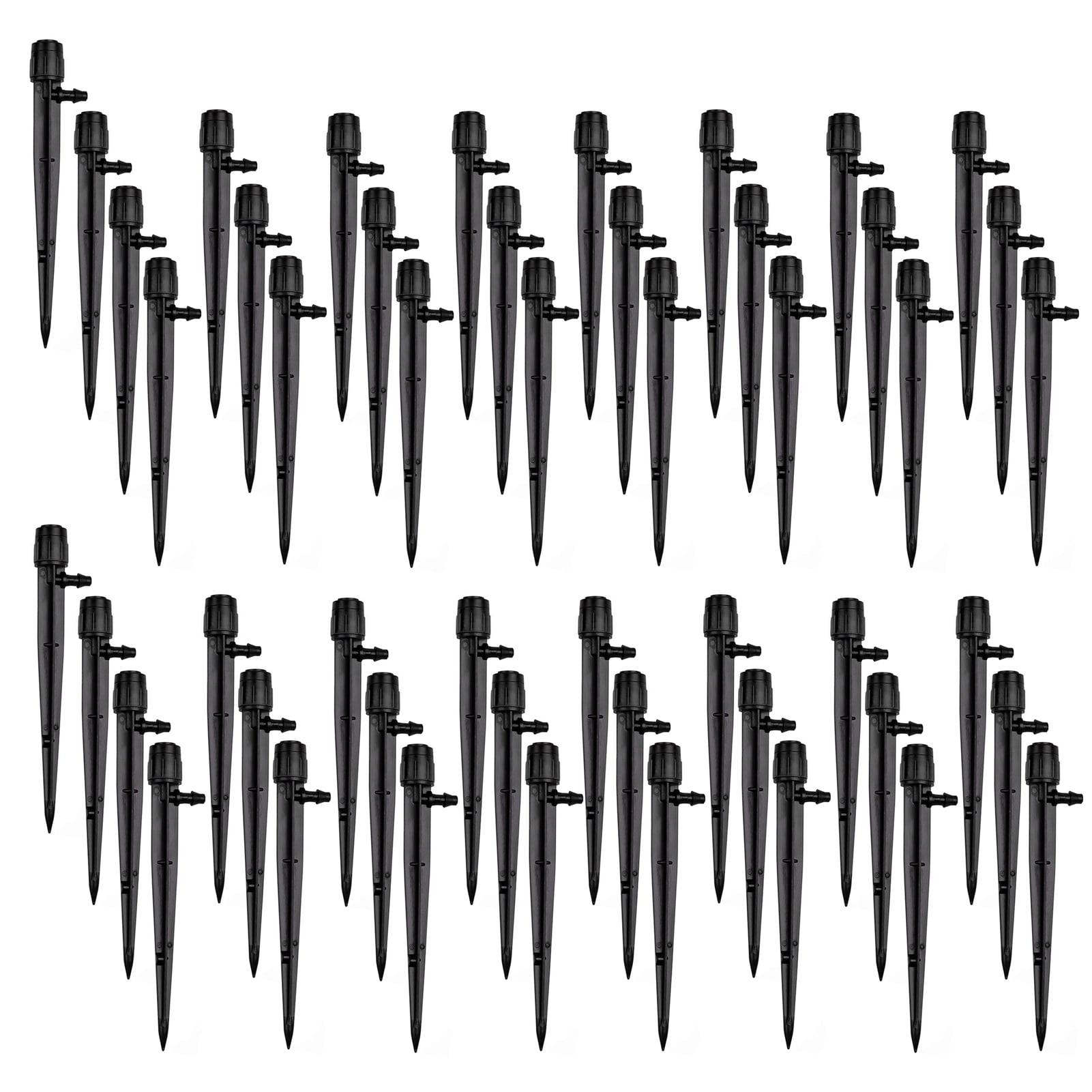 Pebbuoy 50Pcs Drip Irrigation Misting Drippers with Lock Barbed Leak ...