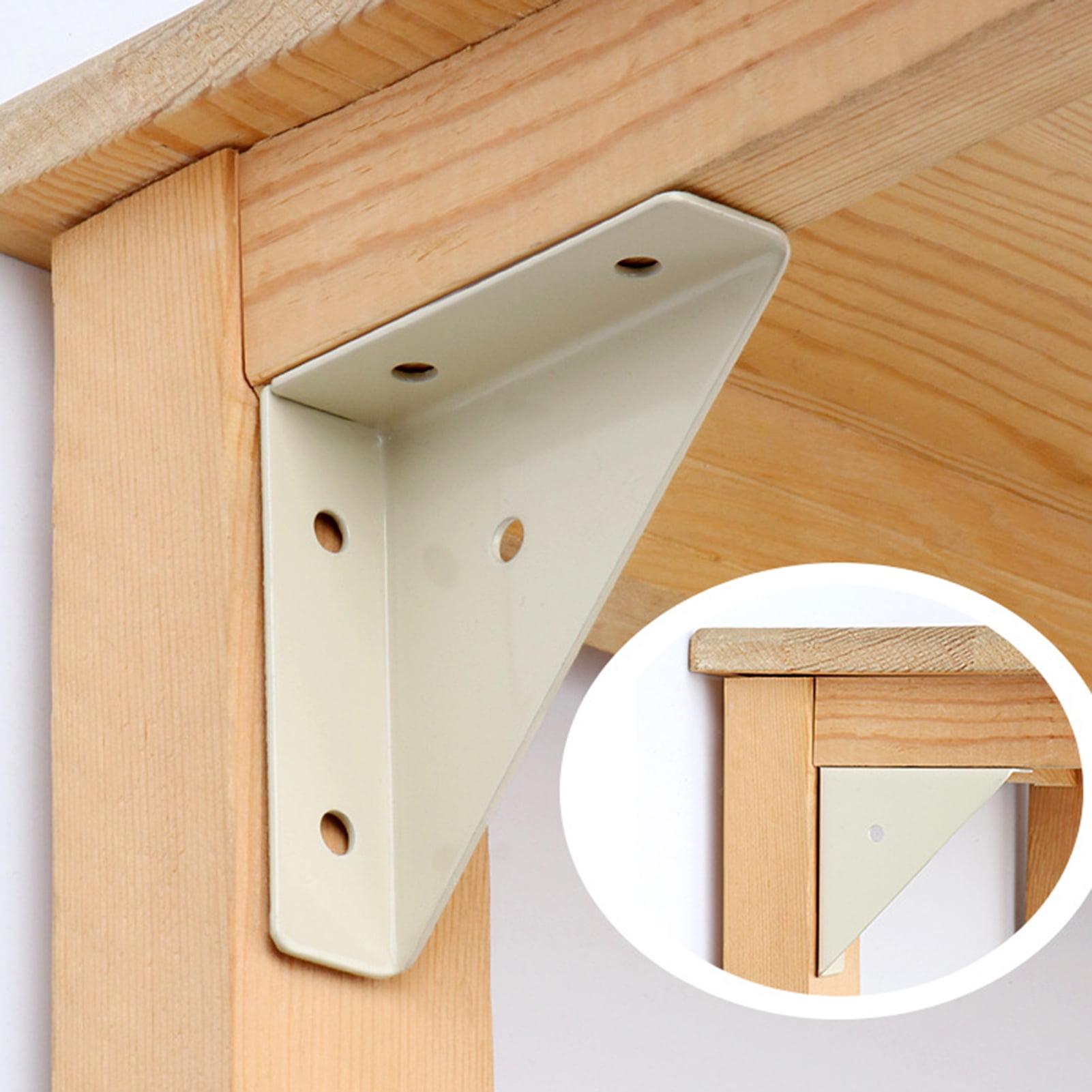 Pebbuoy 5Pcs Corner Brace Brackets Rustproof Corrosion Resistant Simple ...