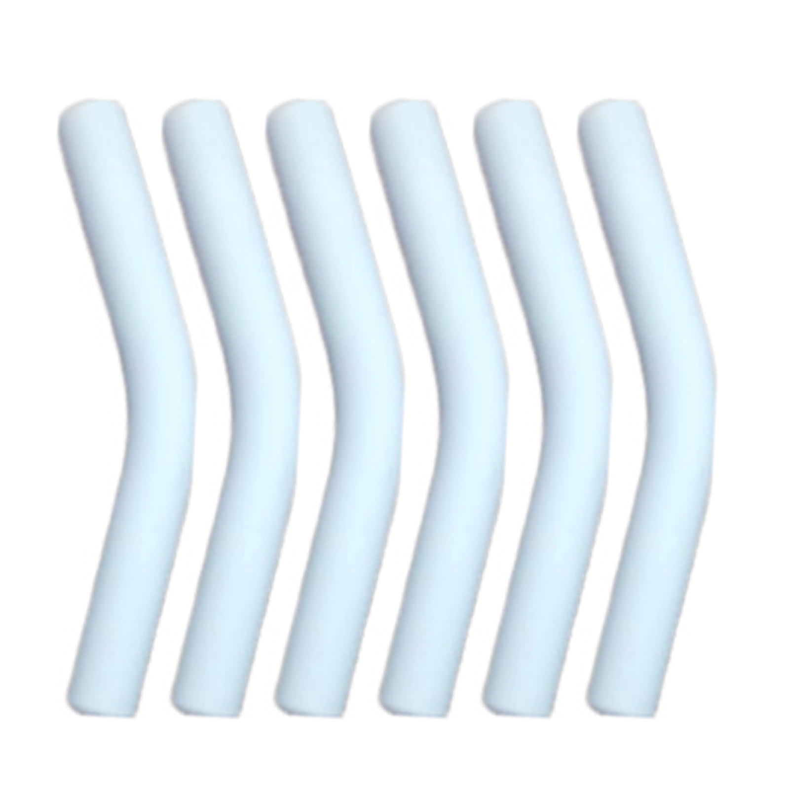 Pebbuoy 6Pcs Silicone Straw Tips Flexible Reusable Food Grade Straw ...