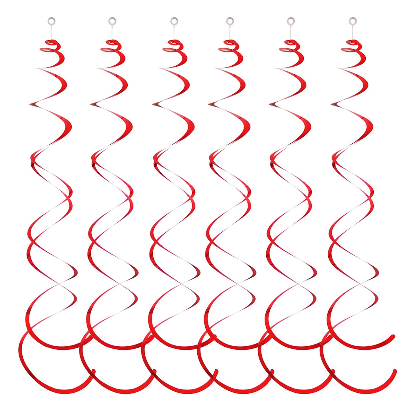 Pebbuoy 6Pcs Spiral Pendant Party Streamers Hanging Plastic Streamer ...