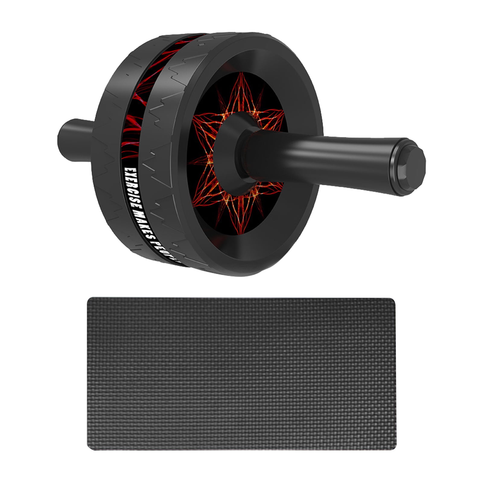 Pebbuoy Abdominal Roller Wheel with Kneeling Pad Wide Dual Wheels Anti ...