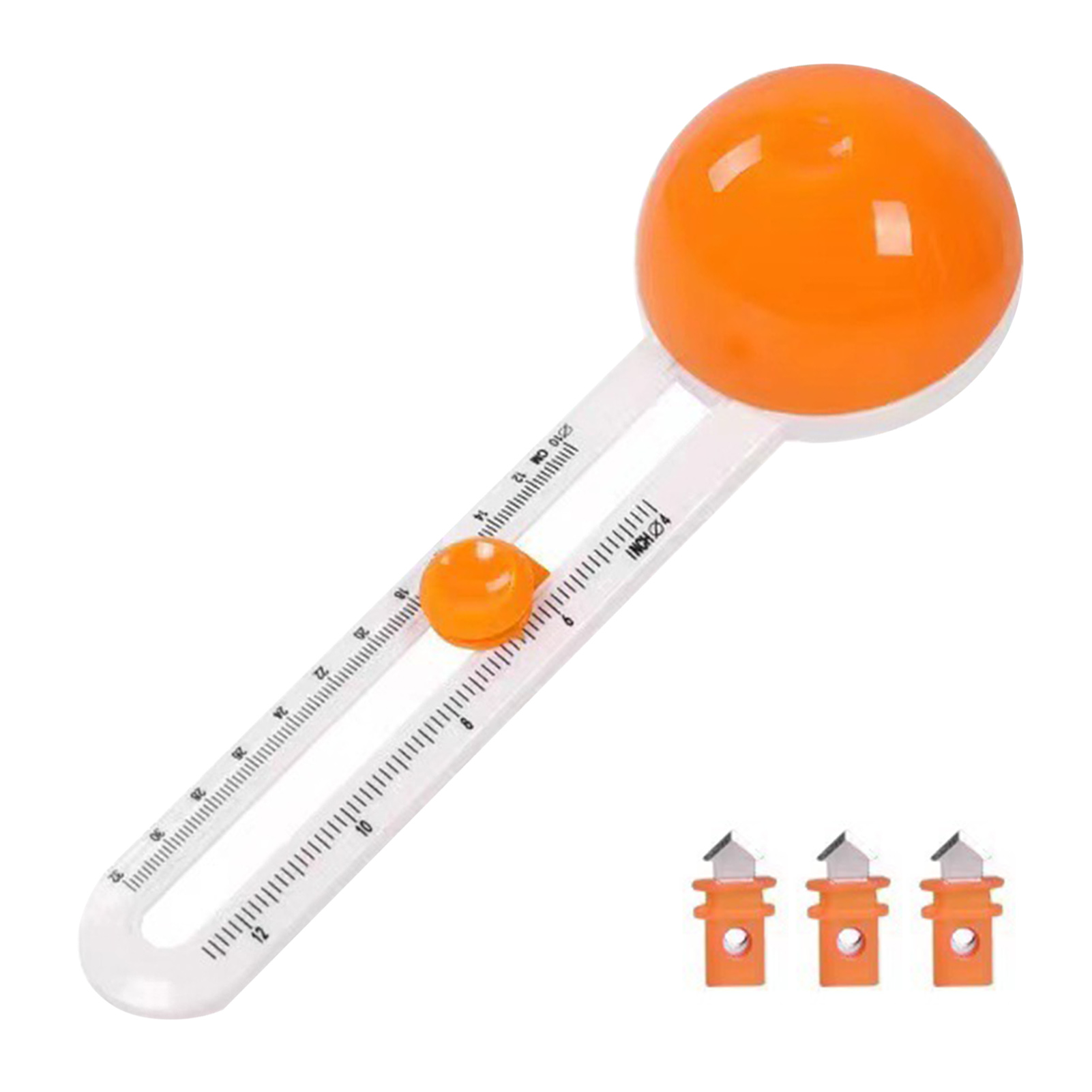 Pebbuoy Adjustable Circle Cutter Paper Cutting Tool with 3 Blades 360 ...