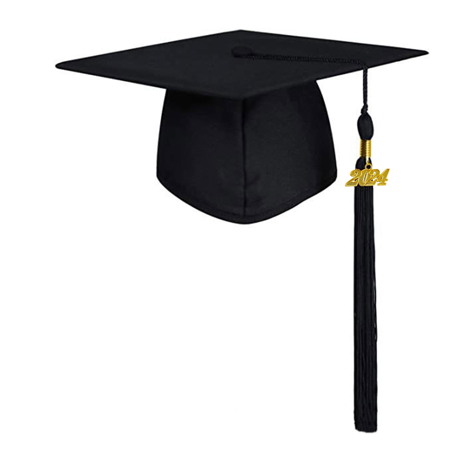 Pebbuoy Adult Unisex Graduation Hat with Tassel Solid Color 2024 ...