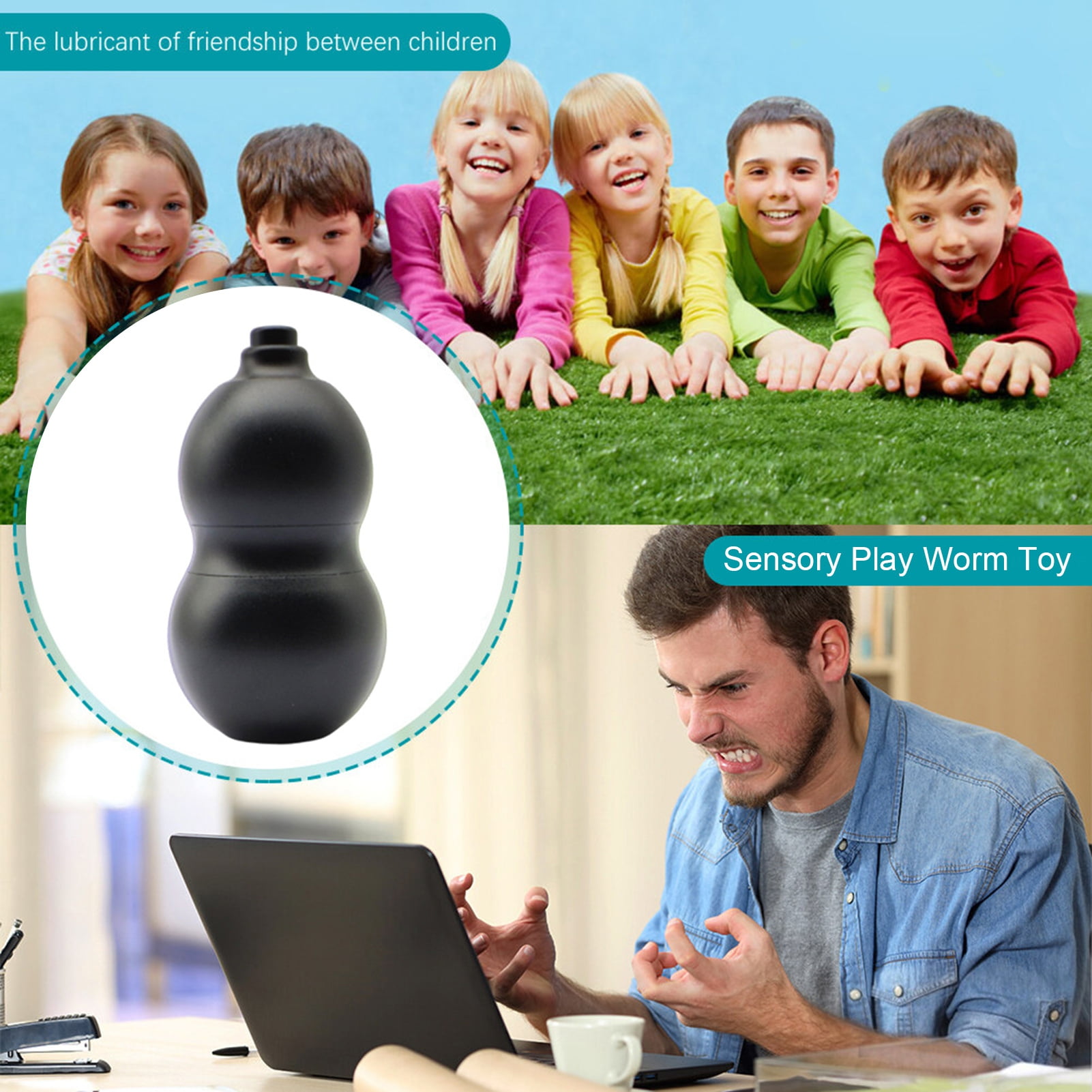 Pebbuoy Aluminum Alloy Gourd Toy,3-In-1 Gourd Slider Spinner Clicker ...