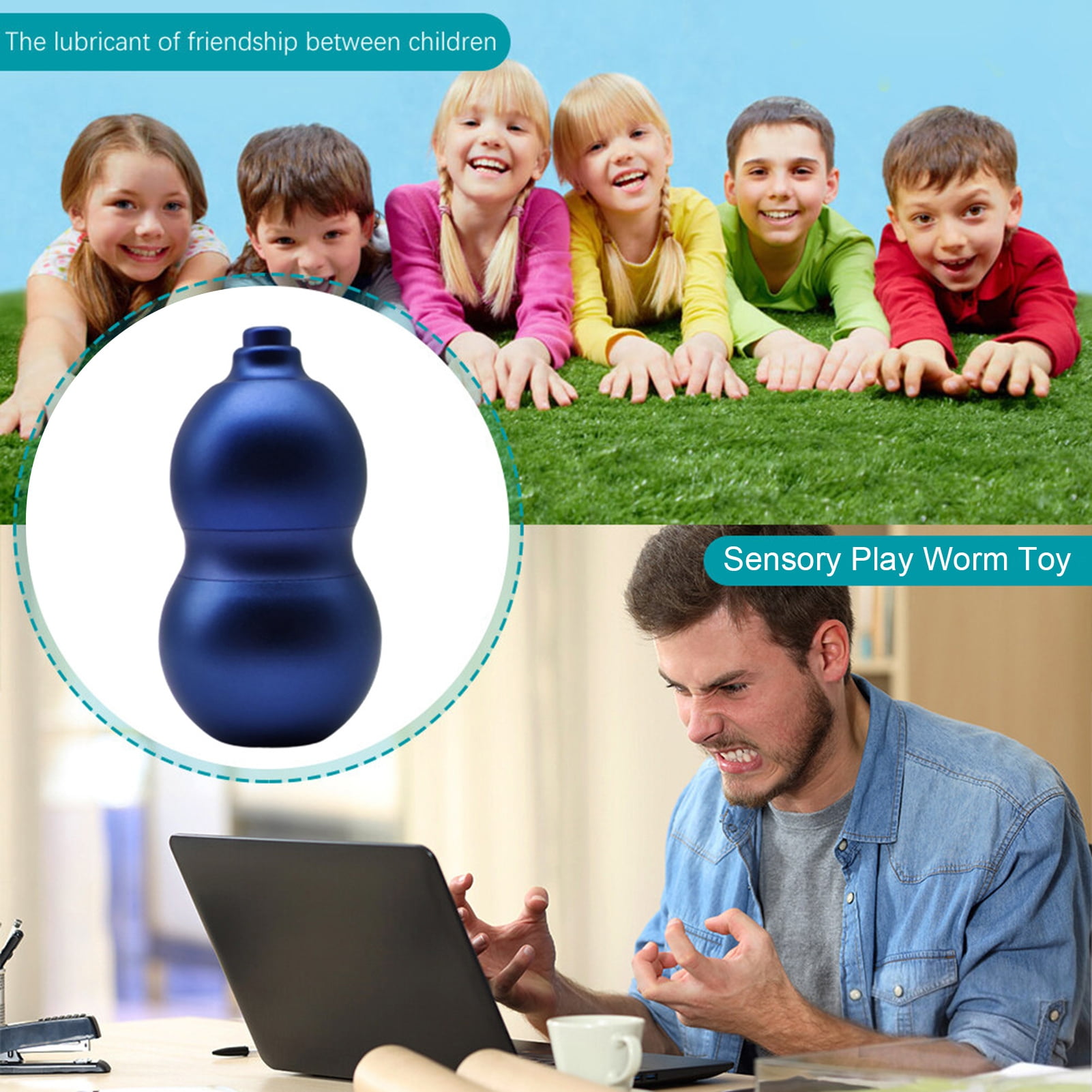 Pebbuoy Aluminum Alloy Gourd Toy,3-In-1 Gourd Slider Spinner Clicker ...