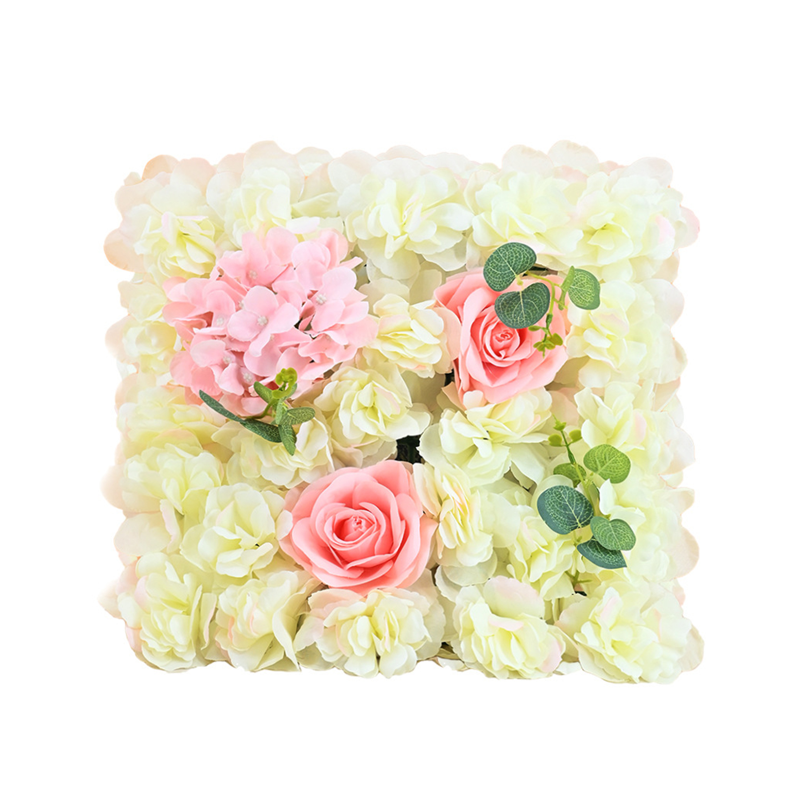 Pebbuoy Artificial Rose Flower Wall Panel Wedding Bridal Baby Shower ...
