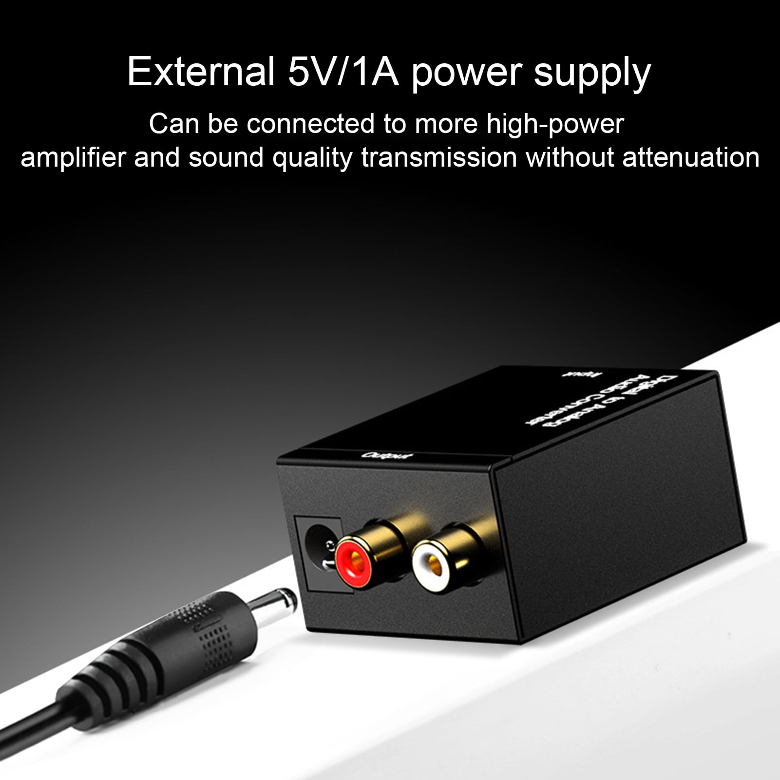 Pebbuoy Audio L/R Converter Adapter with Optical Cable RCA Cable ...
