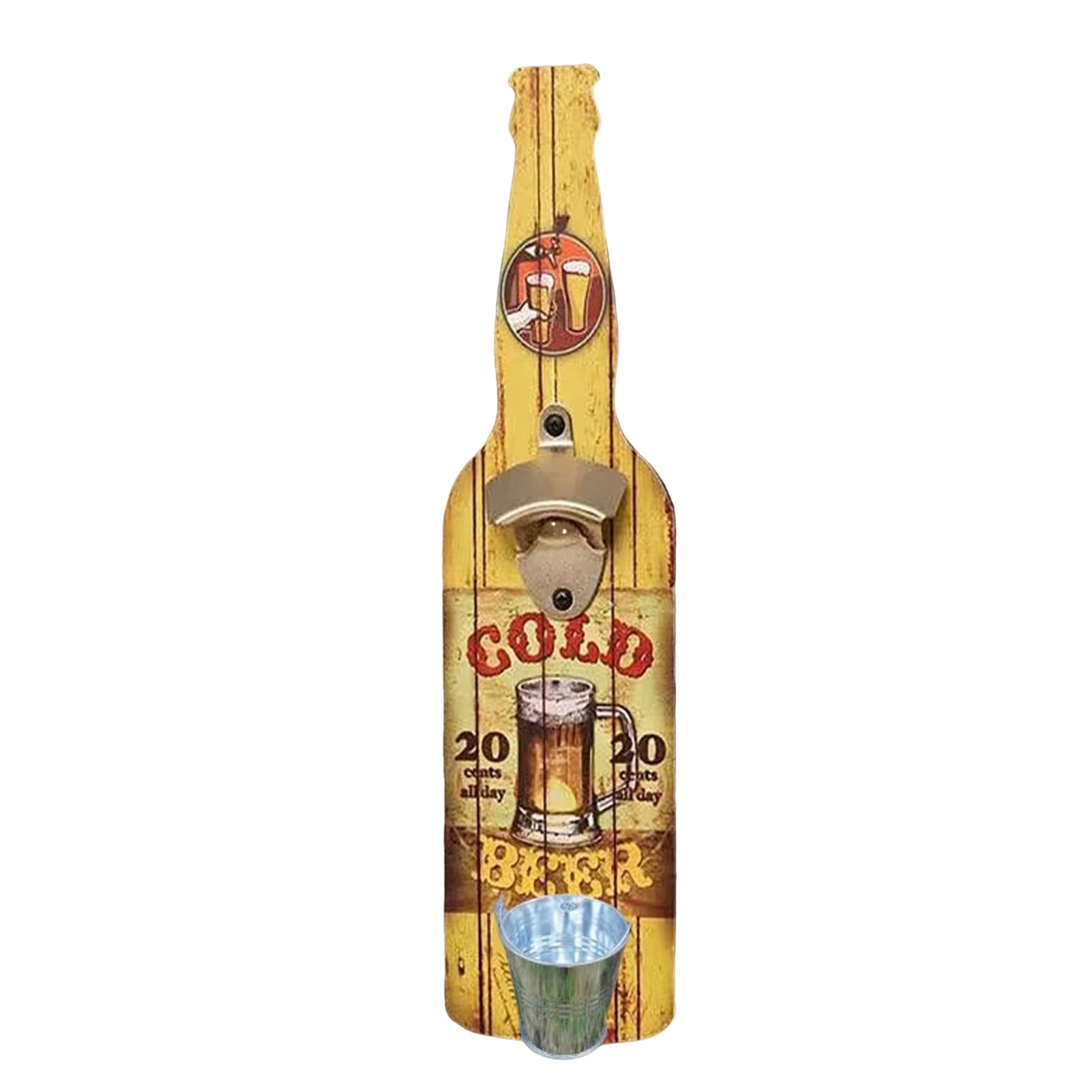 Pebbuoy Beer Bottle Opener Wall Mounted Creative Storage Box Kitchen ...