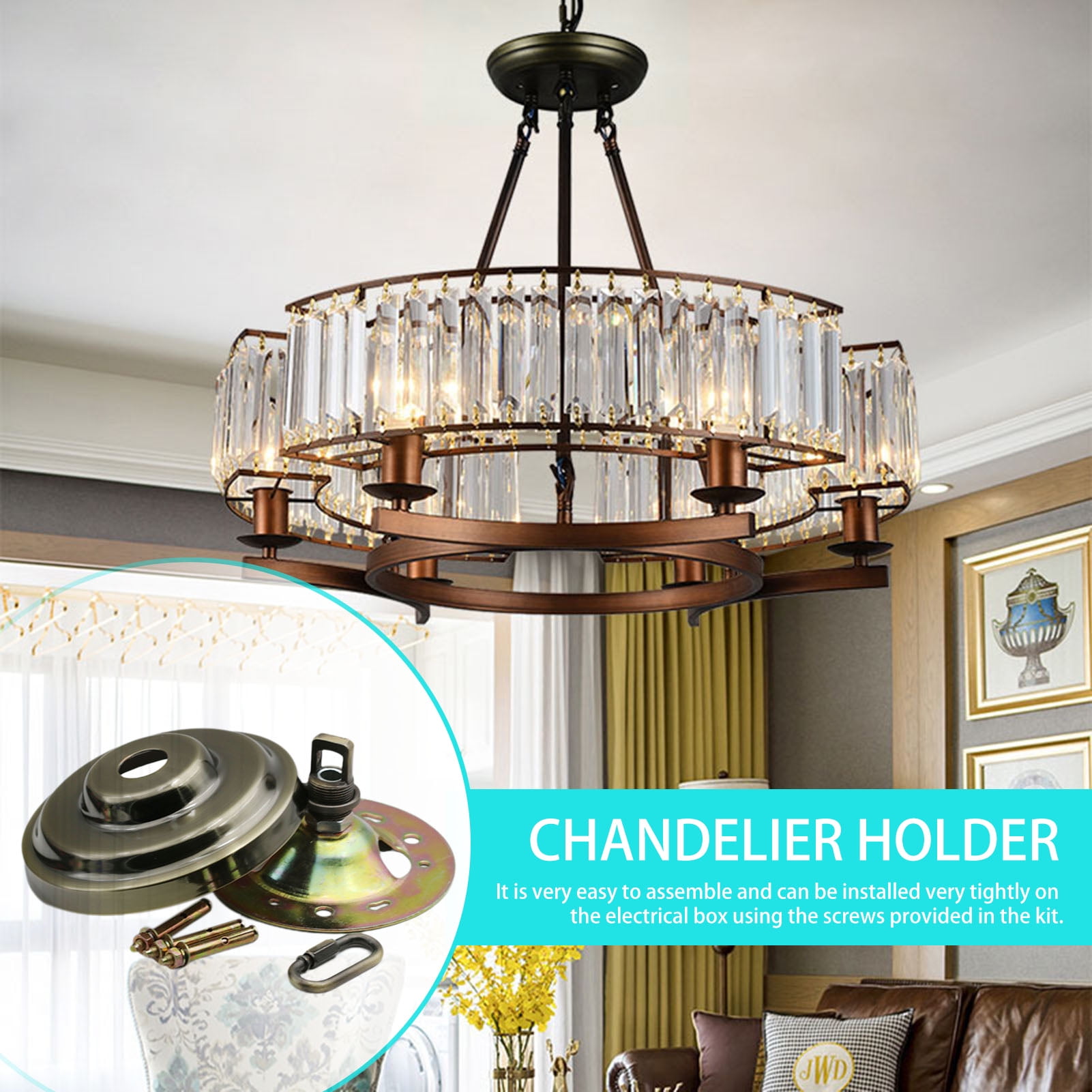 Pebbuoy Ceiling Light Canopy Kit with Heavy-Duty Replacement Cover ...