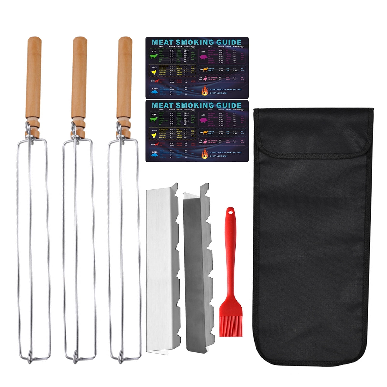 Pebbuoy Chicken Wing Rack for Grilling Metal BBQ Fork Wing Racks ...