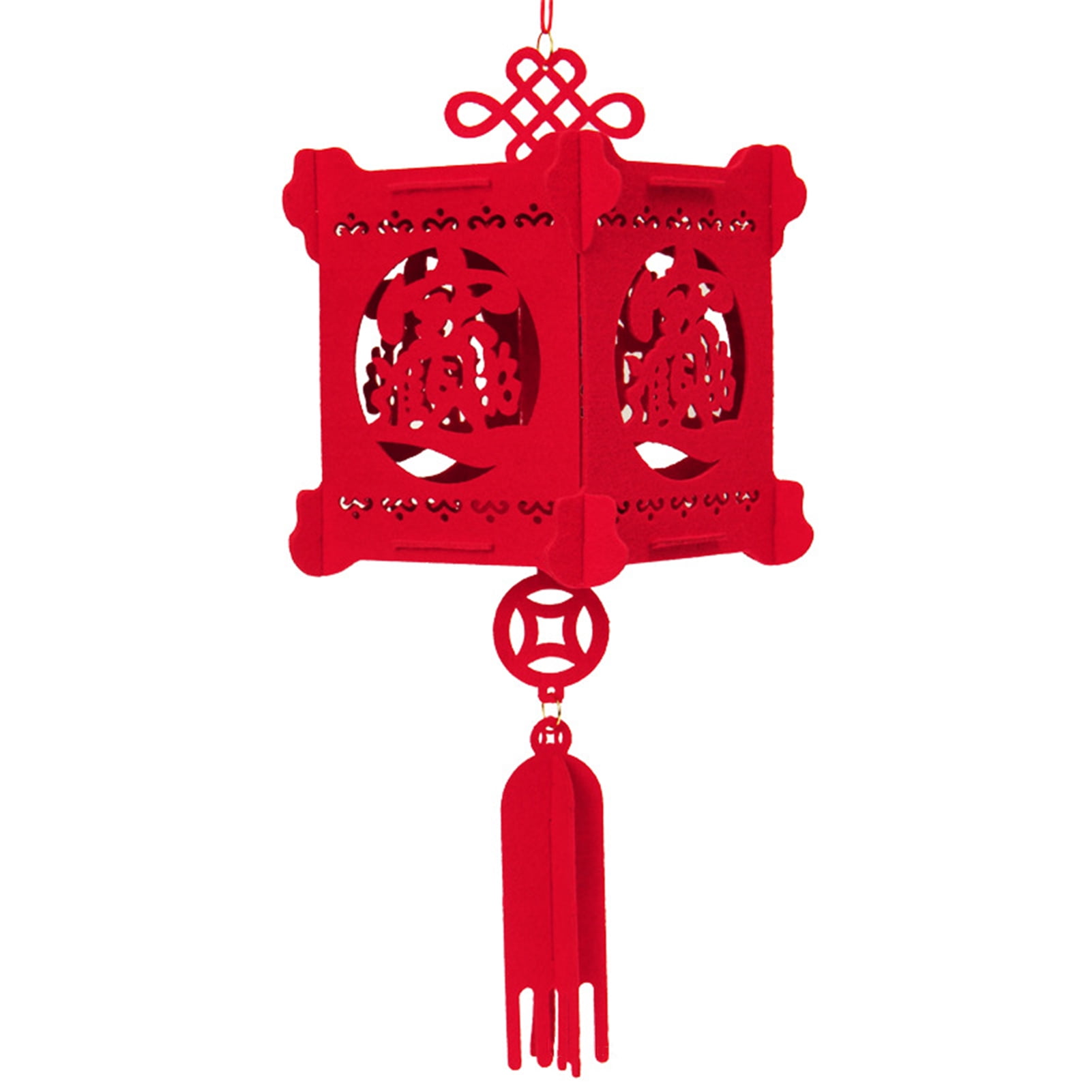 Pebbuoy Chinese New Year Red Paper Lantern Waterproof Good Fortune Fu ...