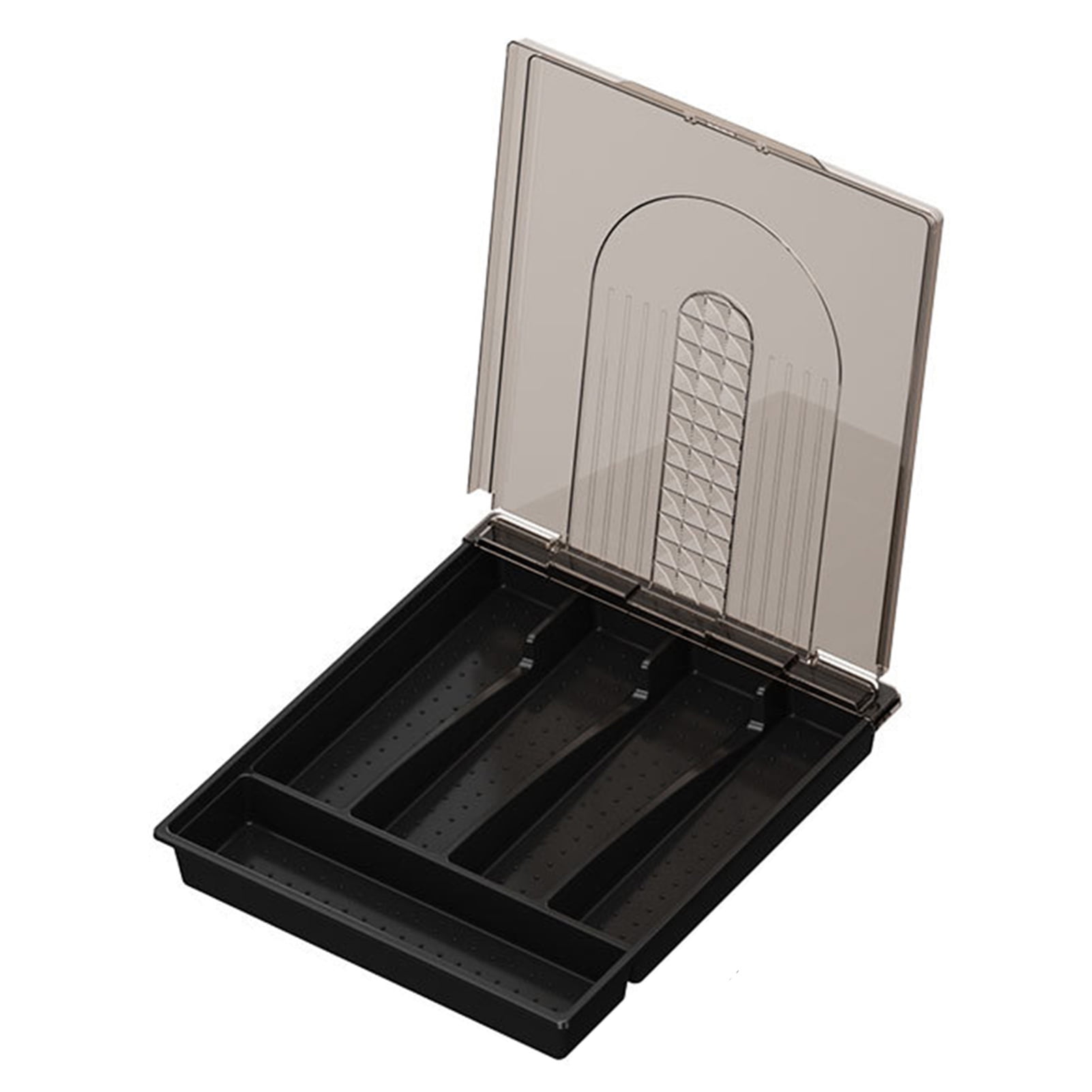 Pebbuoy Cutlery Storage Box with Transparent Lid Classification ...