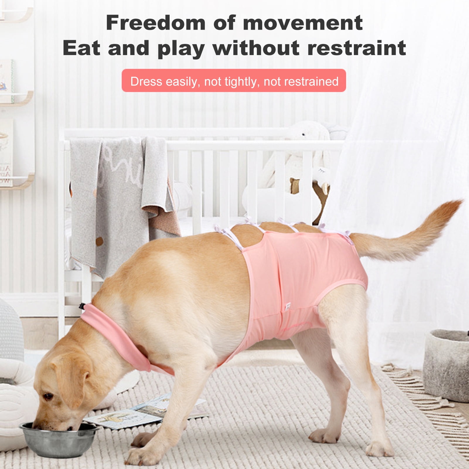 Pebbuoy Dog Surgery Recovery Suit Dog Thigh Wound Protective Sleeve ...