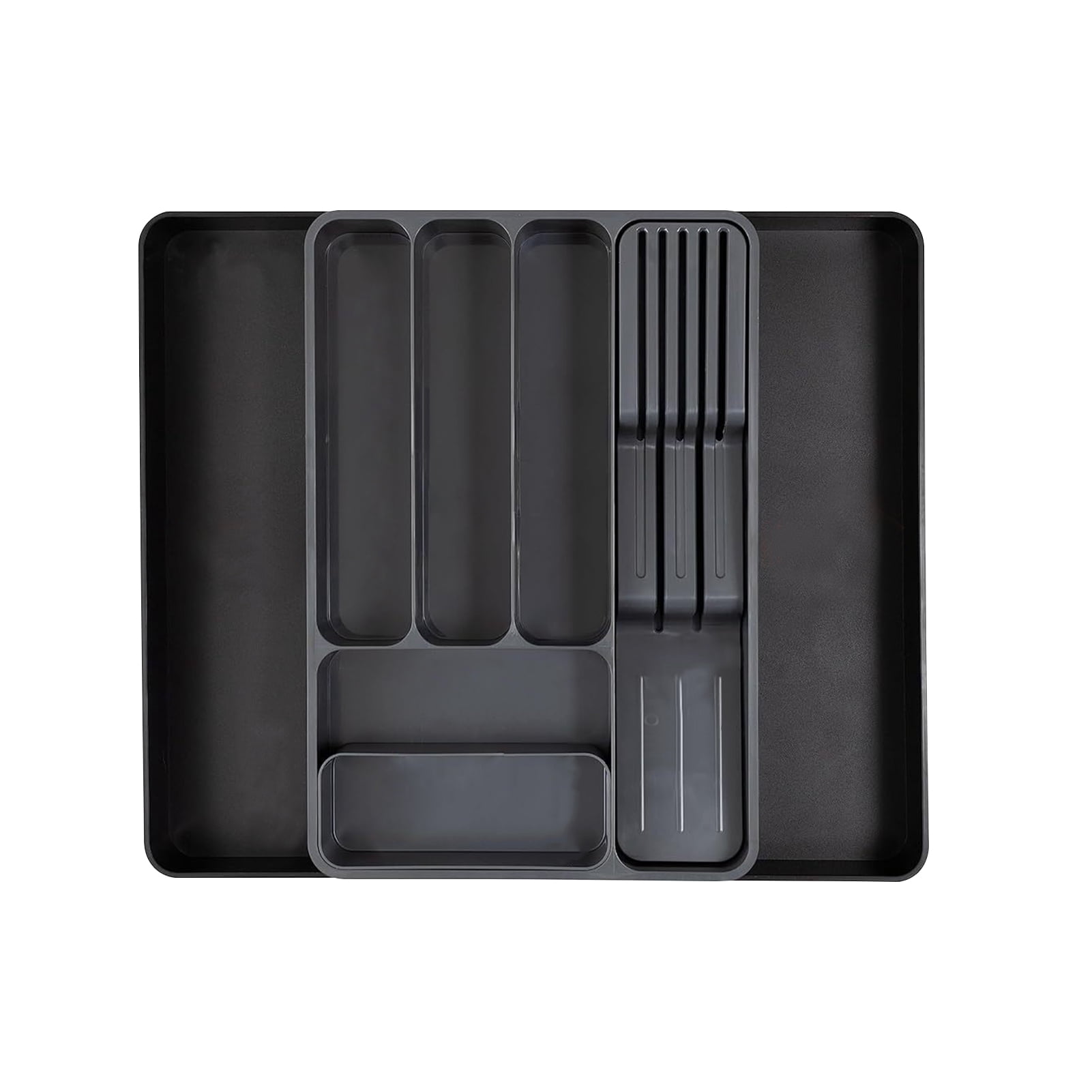 Pebbuoy Expandable Utensil Tray with Removable Cutter Block Efficient ...