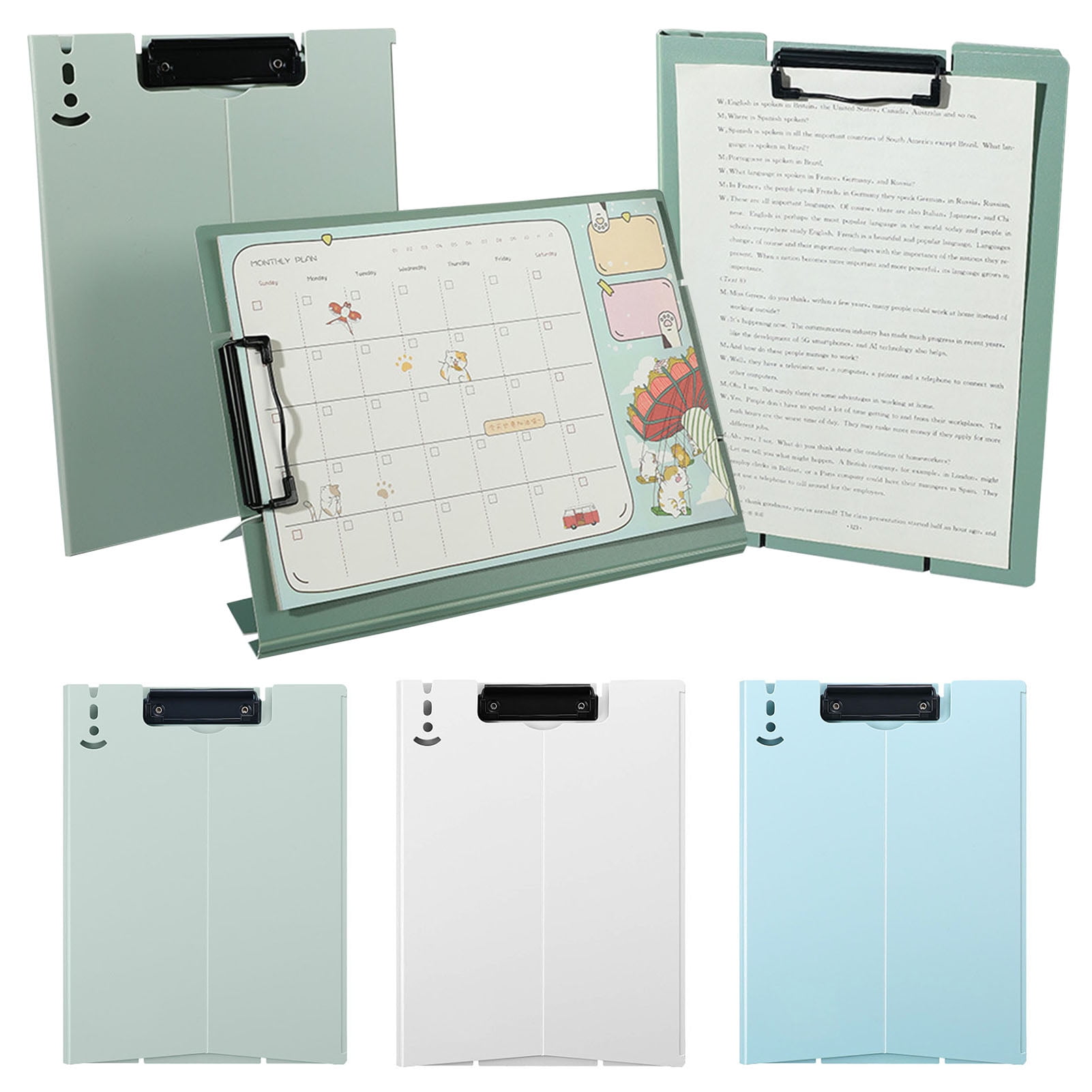Pebbuoy File Clip Board Document Holder Large Capacity Smooth Edge Burr ...