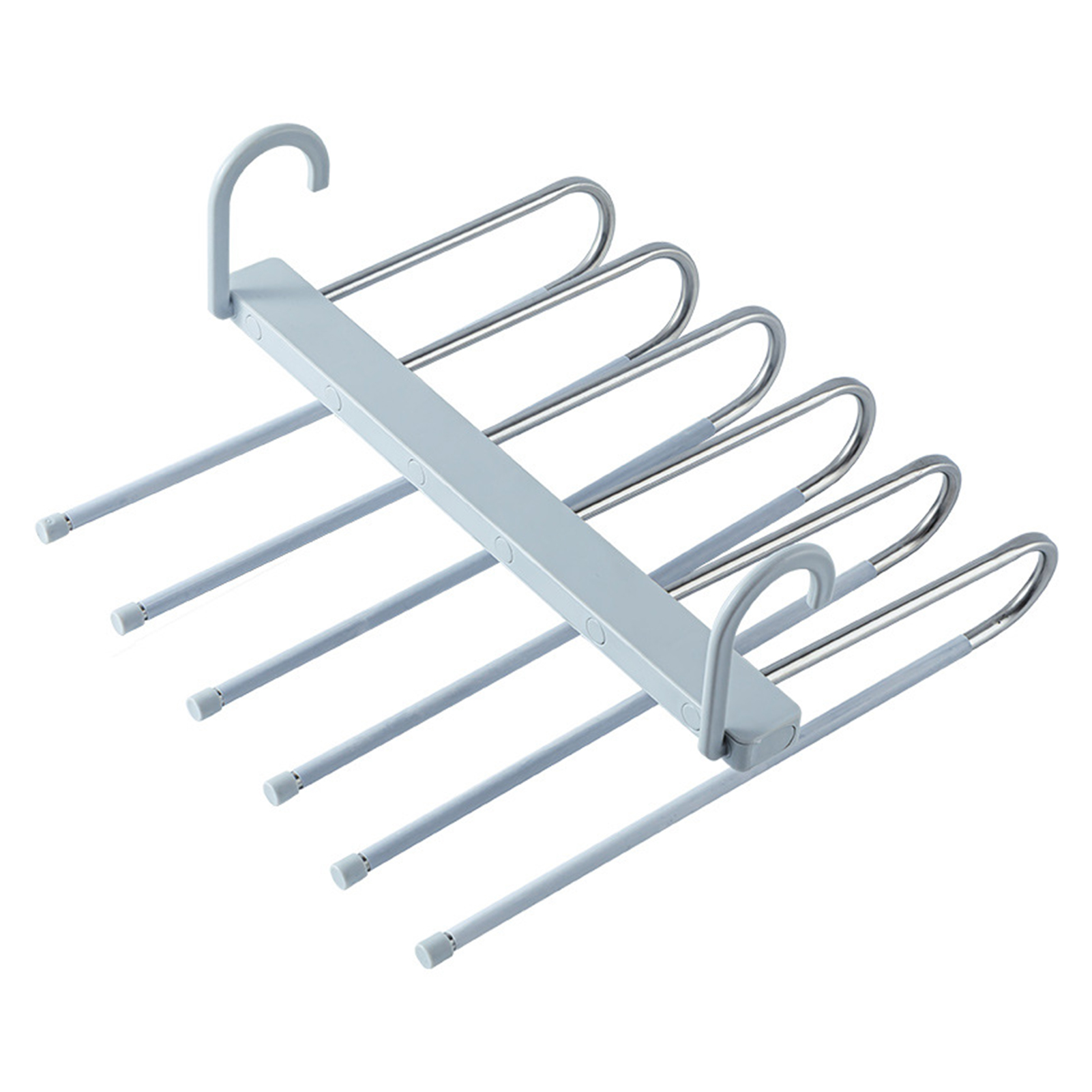 Pebbuoy Folding Trouser Rack Stainless Large Capacity Seamless Anti ...