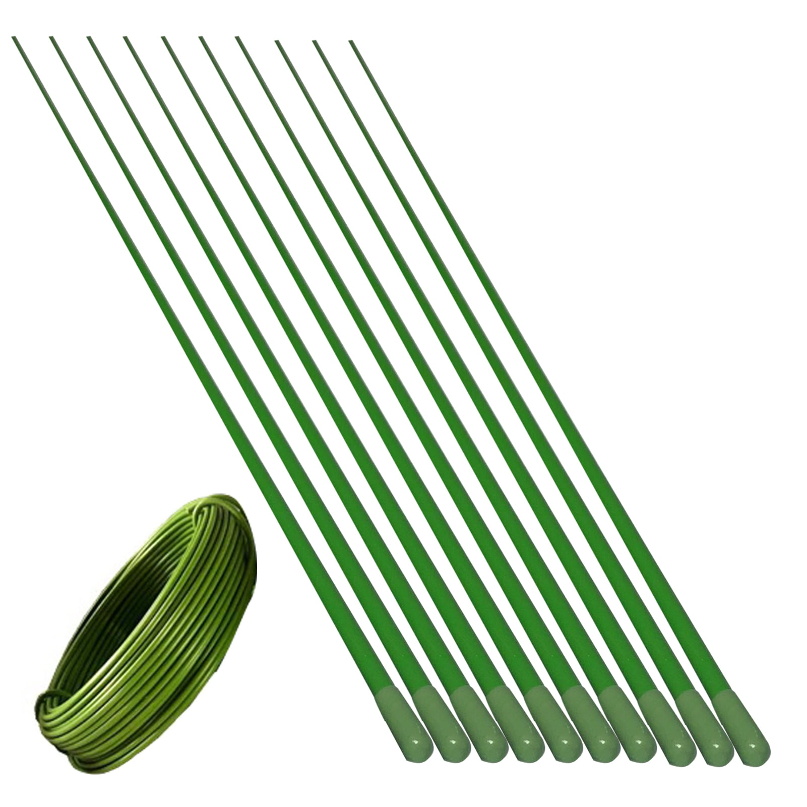 Pebbuoy Garden Bendable Single Stem Plant Support Stakes High Strength ...