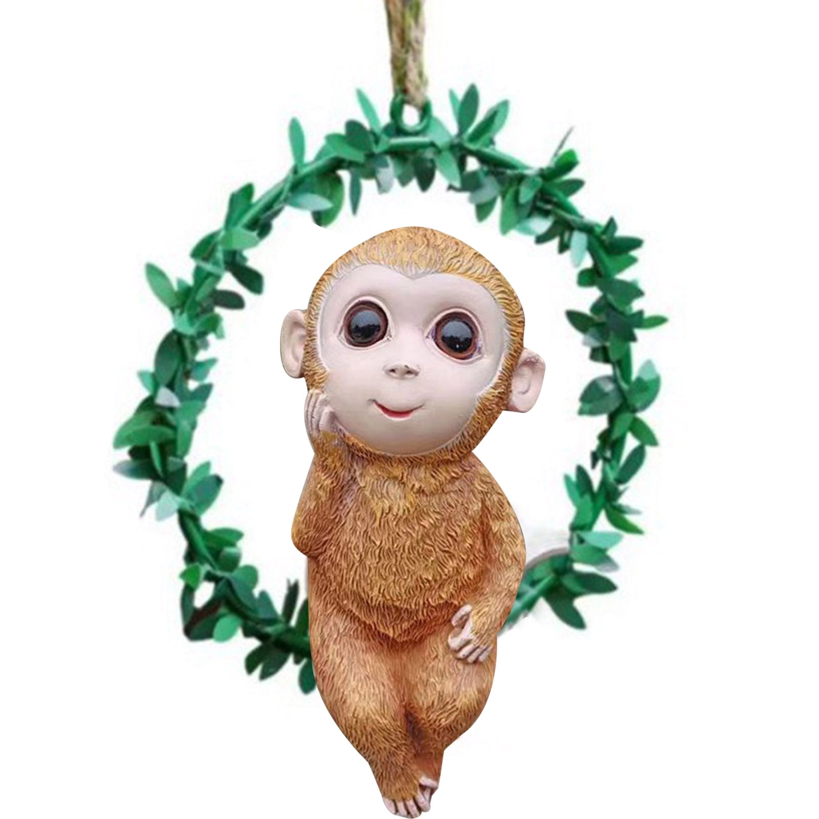 Pebbuoy Garden Wreath Pendant Reading Piggy Rabbit Monkey Bird Shape ...
