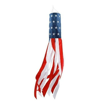 Jeexi 59 Inch American Flag Windsock, Set of 2 - Stars & Stripes 4th of ...