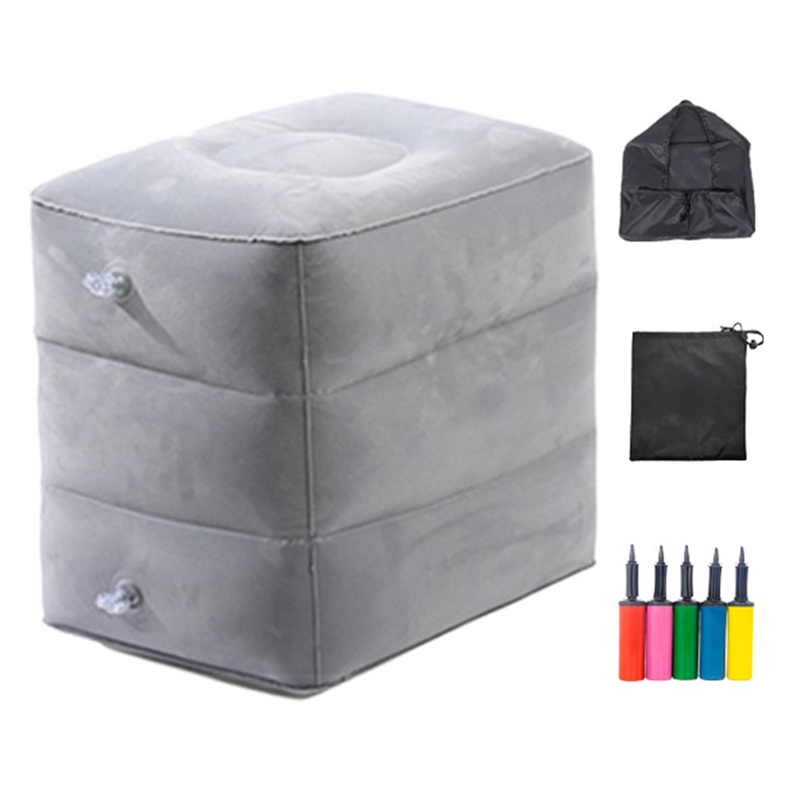 Pebbuoy Inflatable Airplane Foot Rest Height Adjustable Wear Resistant ...