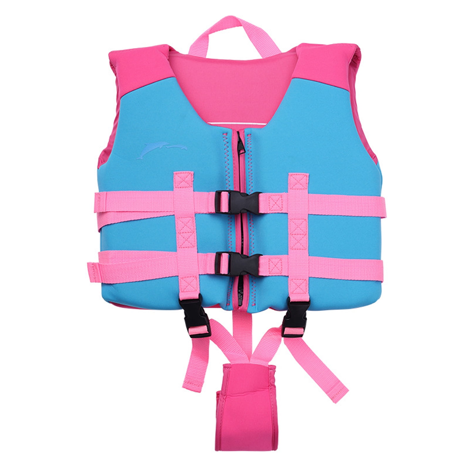 Pebbuoy Kids Swim Vest Adjustable Crotch Woven Strap Boys Girls Float ...