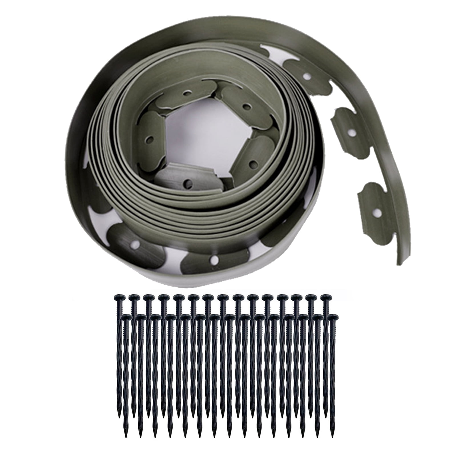 Pebbuoy Landscape Edging Border with Spikes Simple Installation No Dig Weather-Resistant ...