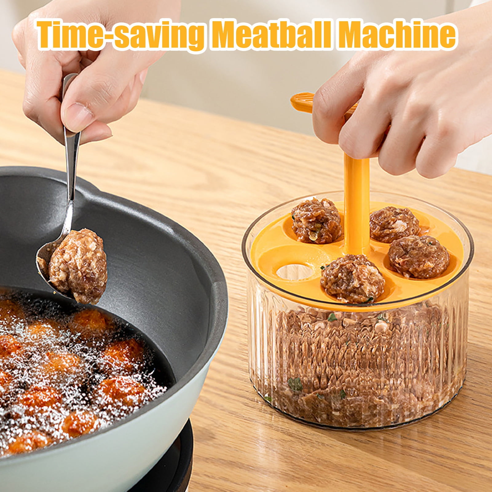 Pebbuoy Meatball Maker, 5 Balls Meatball Maker Tool Kitchen DIY ...