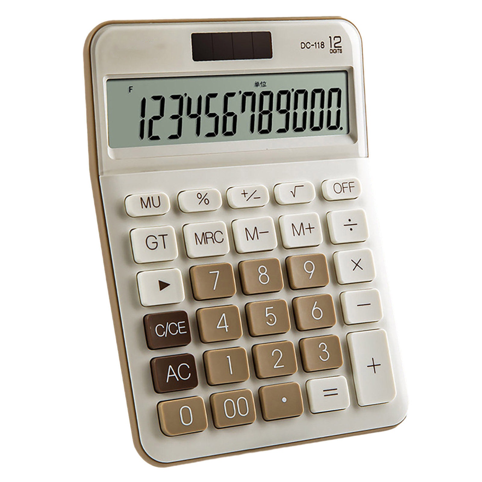Pebbuoy Mechanical Calculator 12 Digit Large LCD Display Big Buttons ...