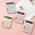 Pebbuoy Mechanical Pushbutton Calculator 12 Digit Large LCD Display Big ...