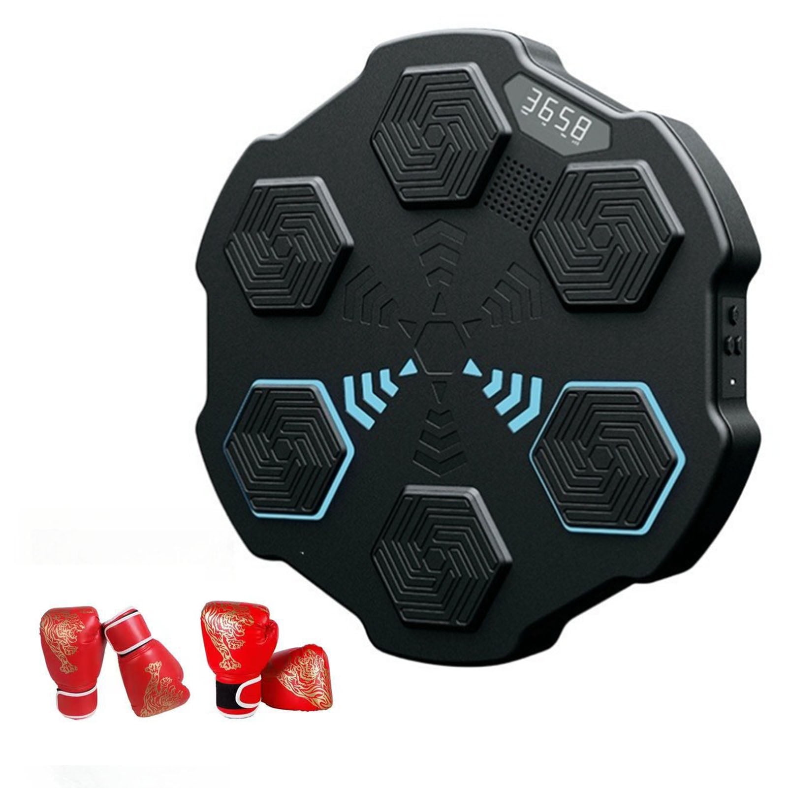 Pebbuoy Music Boxing Machine with Gloves Wall Mounted Electronic Smart ...