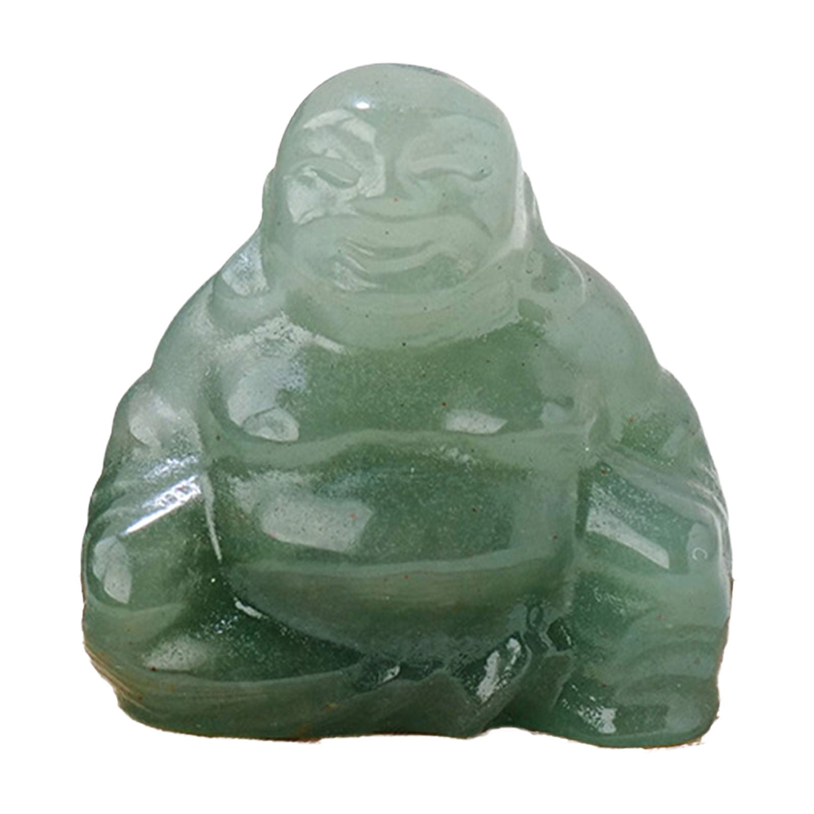 Pebbuoy Natural Stone Maitreya Buddha Figurine Positive Healing Energy ...
