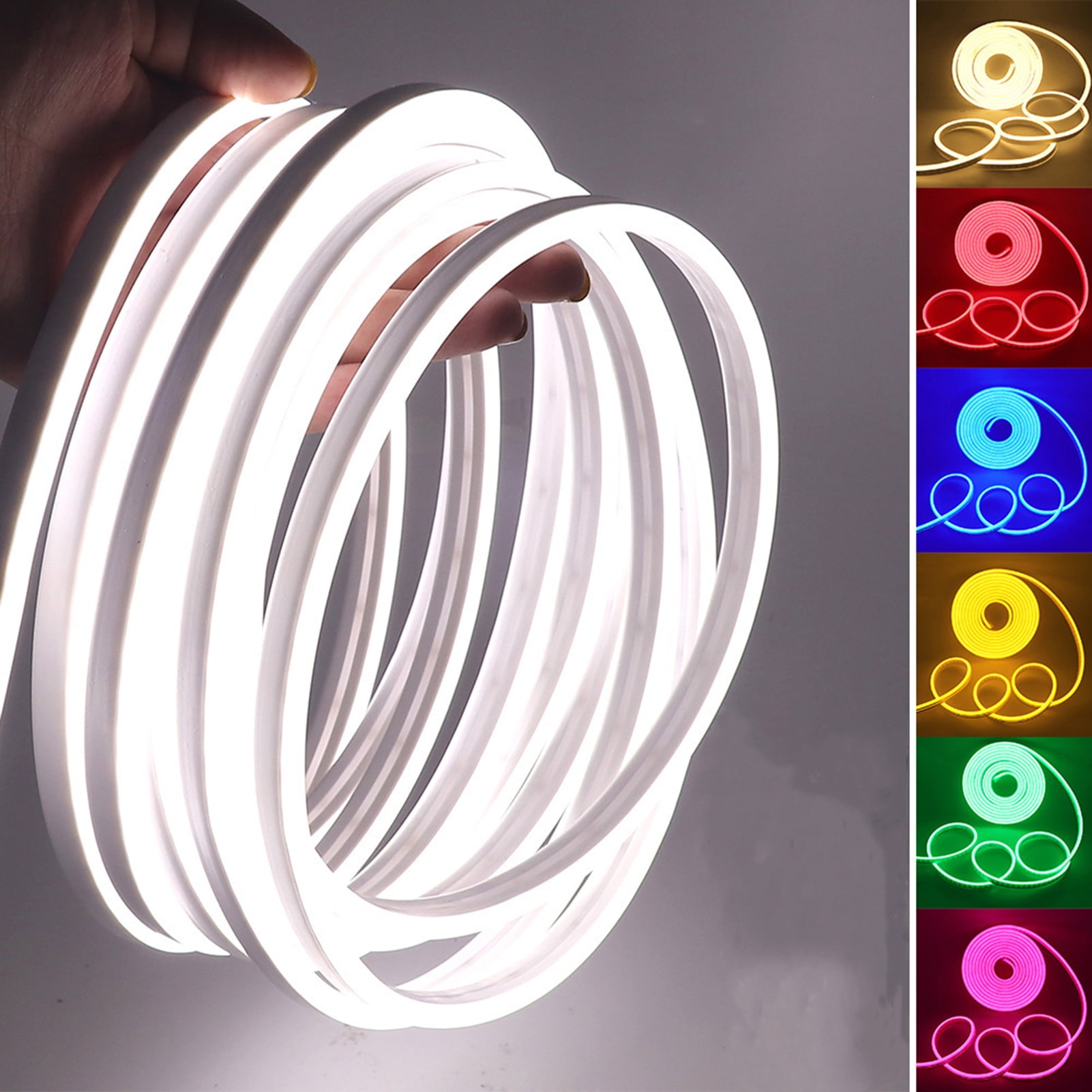 Pebbuoy Neon Rope Light RGB LED Strip Light High Brightness Waterproof ...