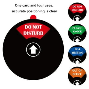 Assured Signs Privacy Sign, 6 Options, Do Not Disturb, In a Meeting ...