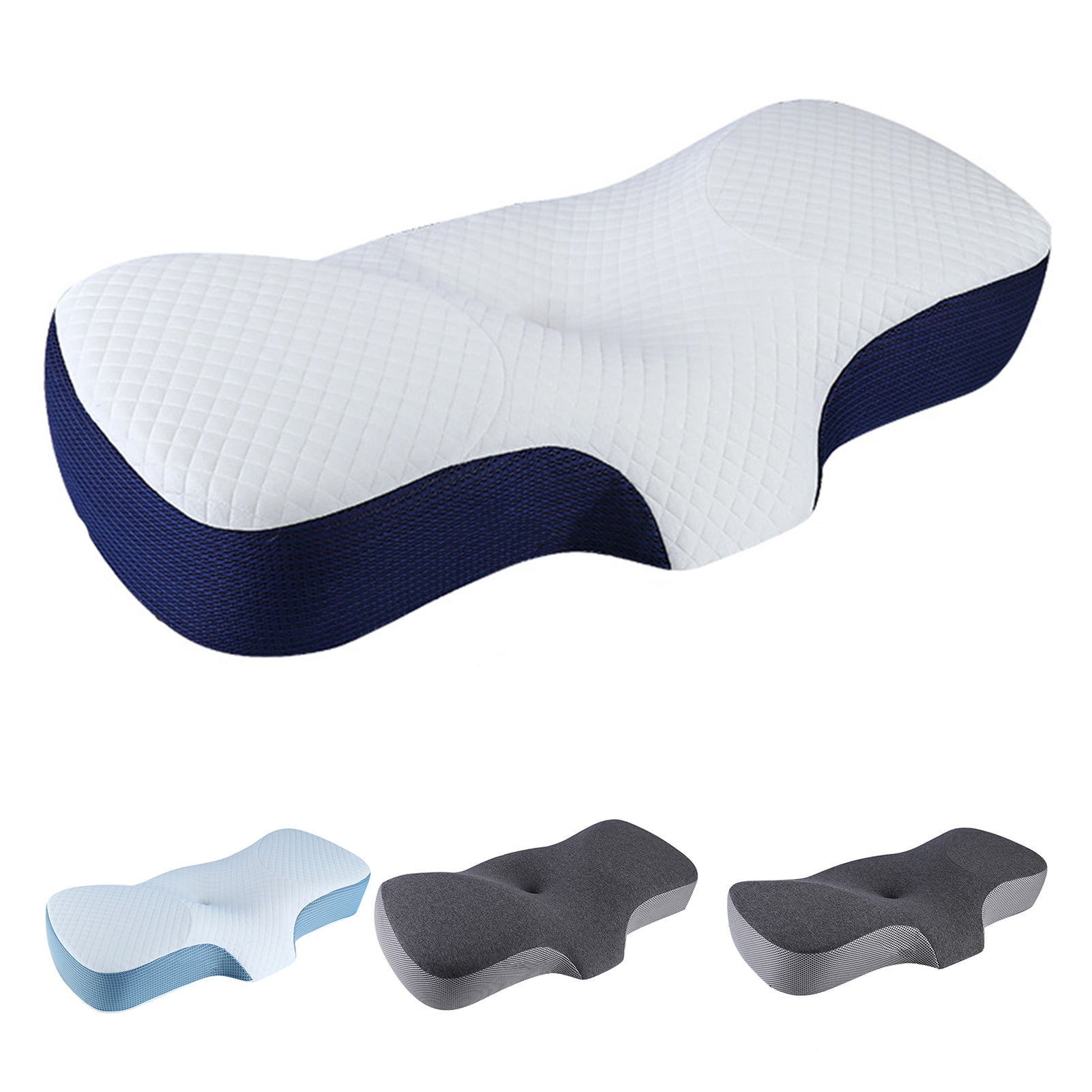 Pebbuoy Pain Relief Cervical Pillow for Neck Support,Memory Foam Pillow ...